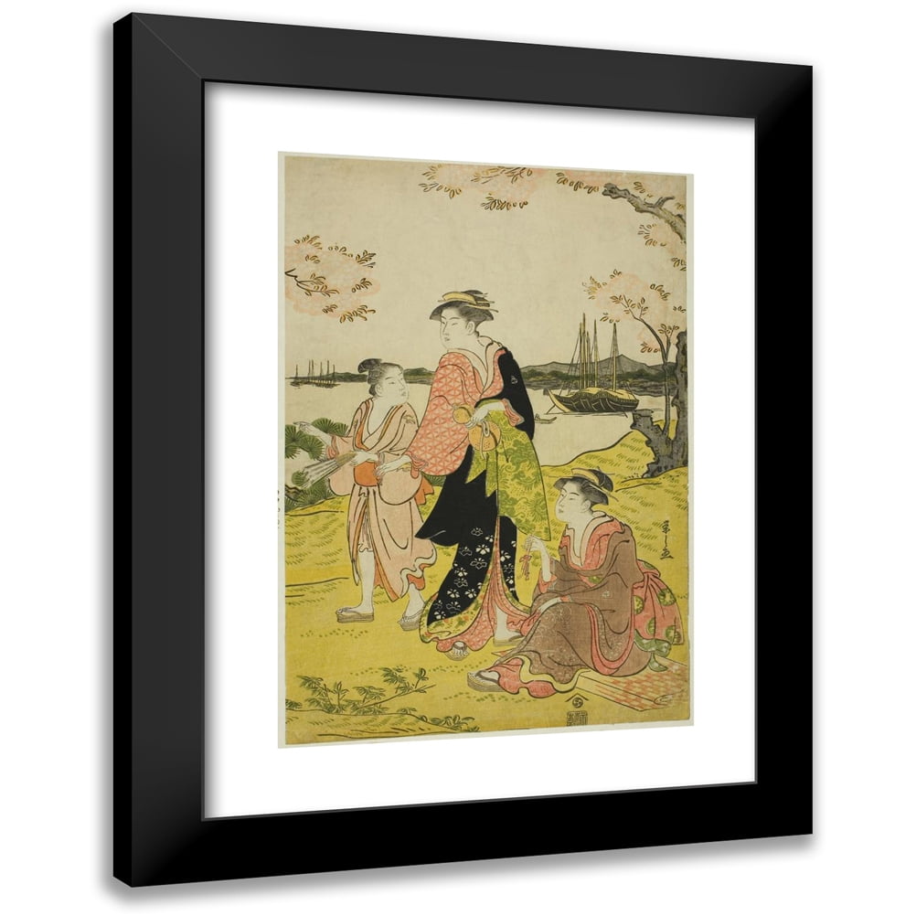 Chōbunsai Eishi 14x18 Black Modern Framed Museum Art Print Titled ...