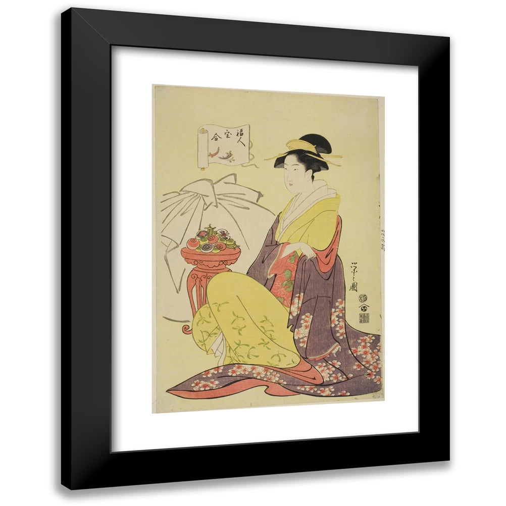 Chōbunsai Eishi 18x24 Black Modern Framed Museum Art Print Titled ...