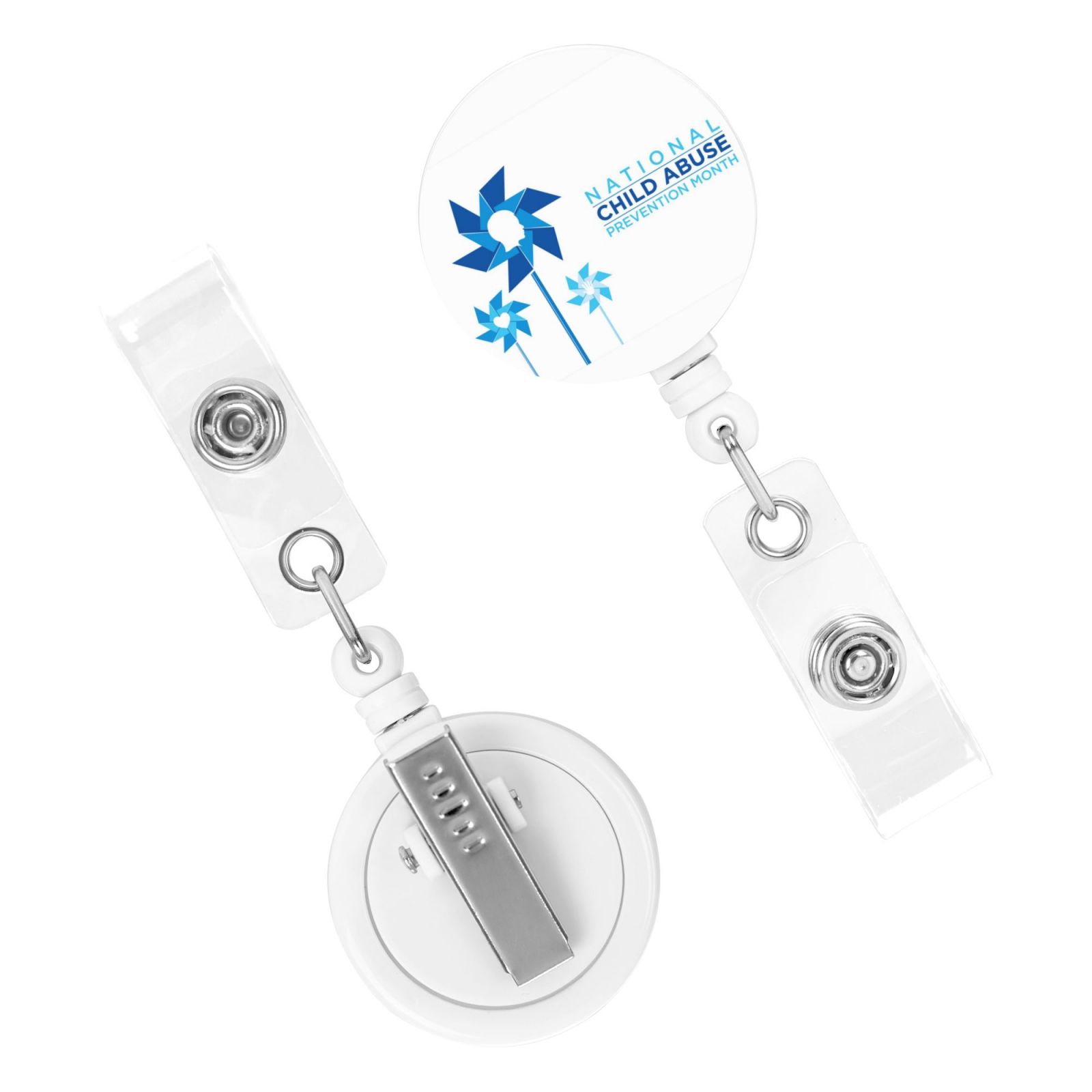 Ch-ild Abuse Prevention Awareness Month Blue Ribbon Badge Reel ...