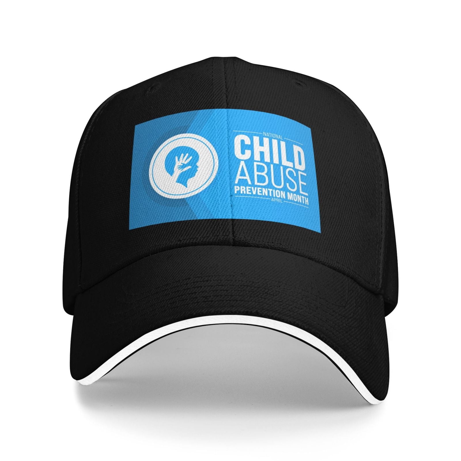Ch-ild Abuse Prevention Awareness Month Blue Ribbon Baseball Cap for ...