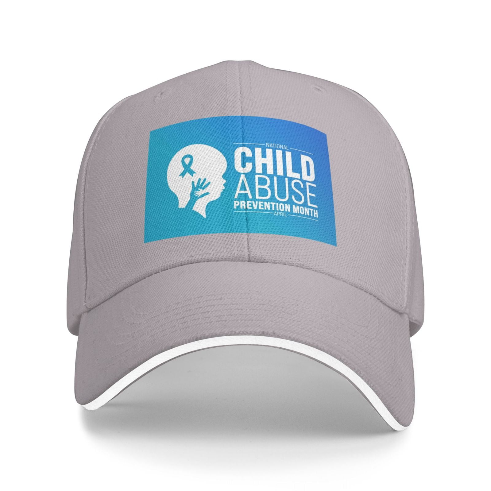 Ch-ild Abuse Prevention Awareness Month Blue Ribbon Baseball Cap for Women Men Adjustable Dad ...