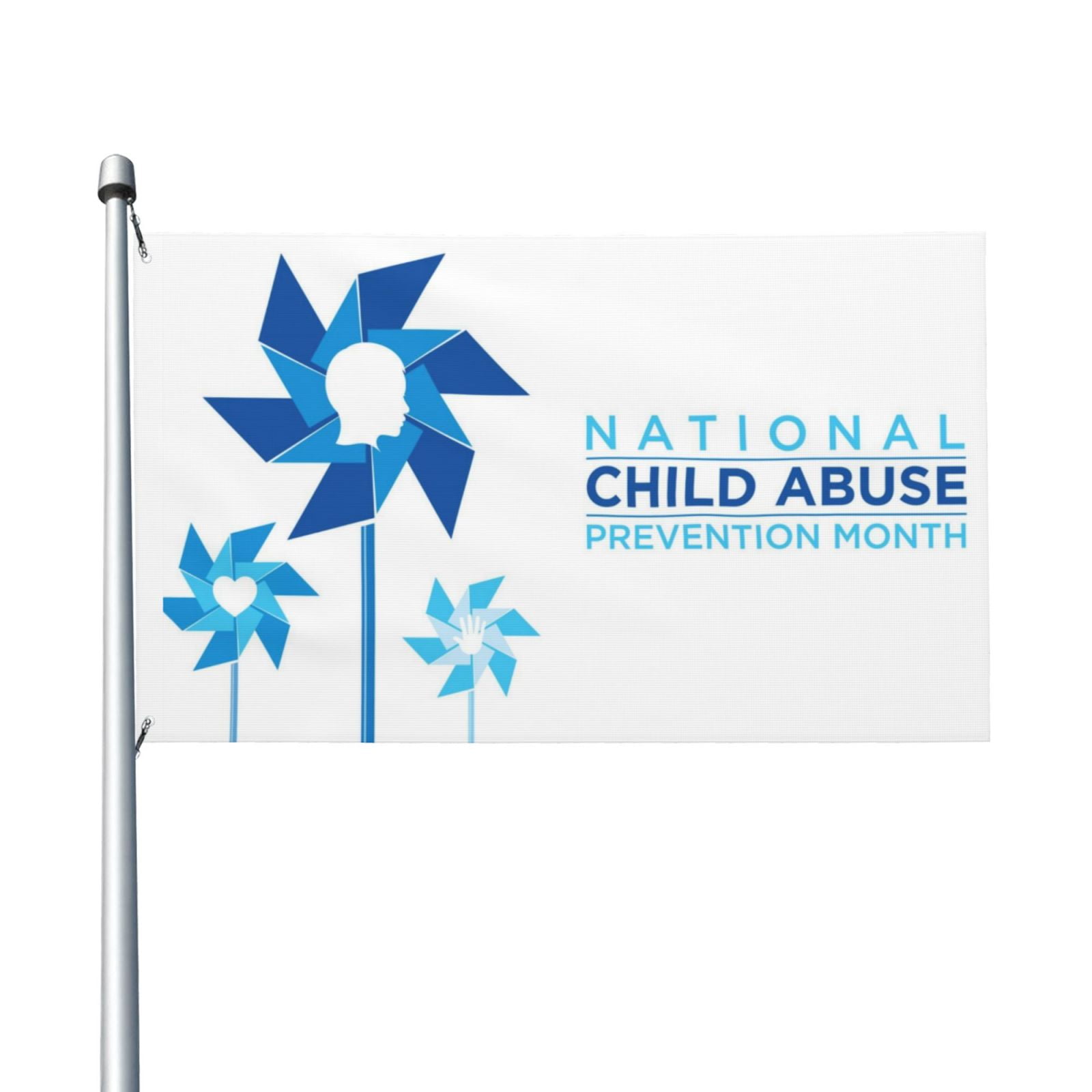 Ch-ild Abuse Prevention Awareness Month Blue Ribbon Flag Banner 3*5 Ft ...