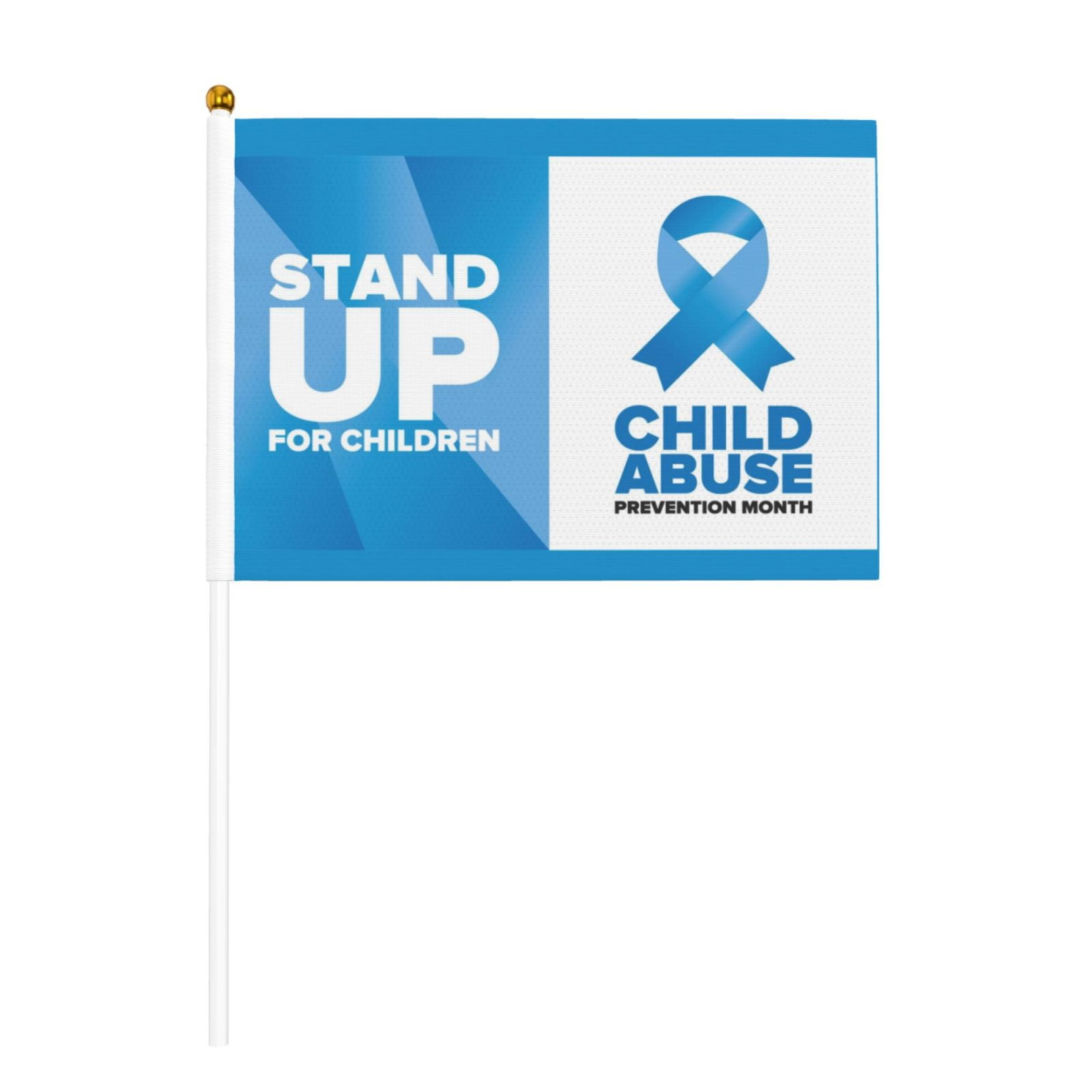 Ch-ild Abuse Prevention Awareness Month Blue Ribbon Flag Small Mini ...