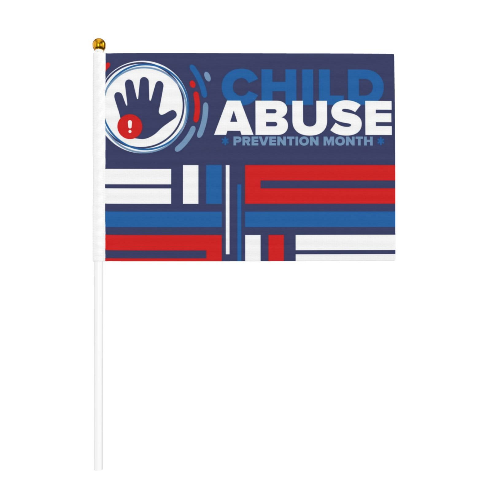 Ch-ild Abuse Prevention Awareness Month Blue Ribbon Flag Small Mini ...