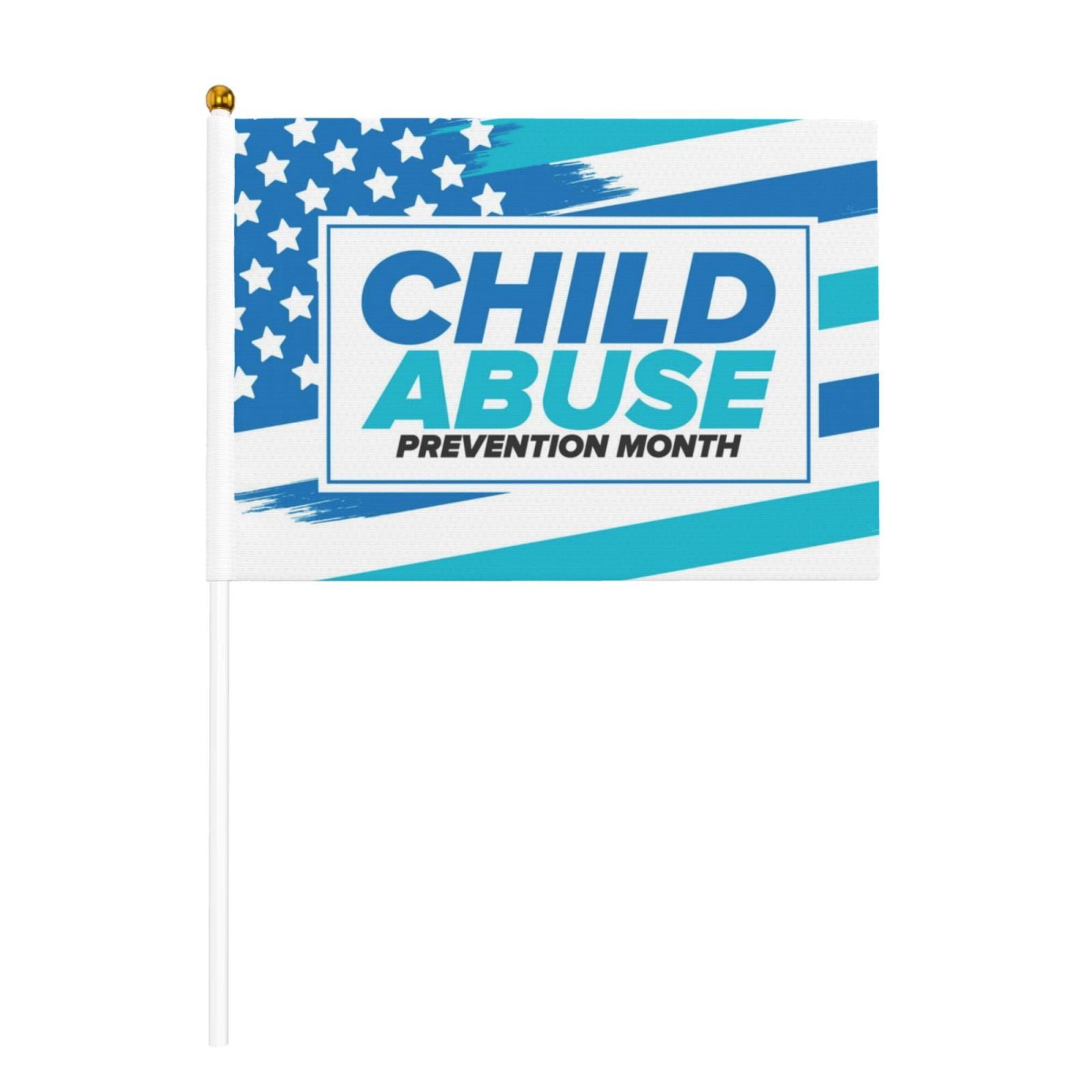 Ch-ild Abuse Prevention Awareness Month Blue Ribbon Flag Small Mini ...