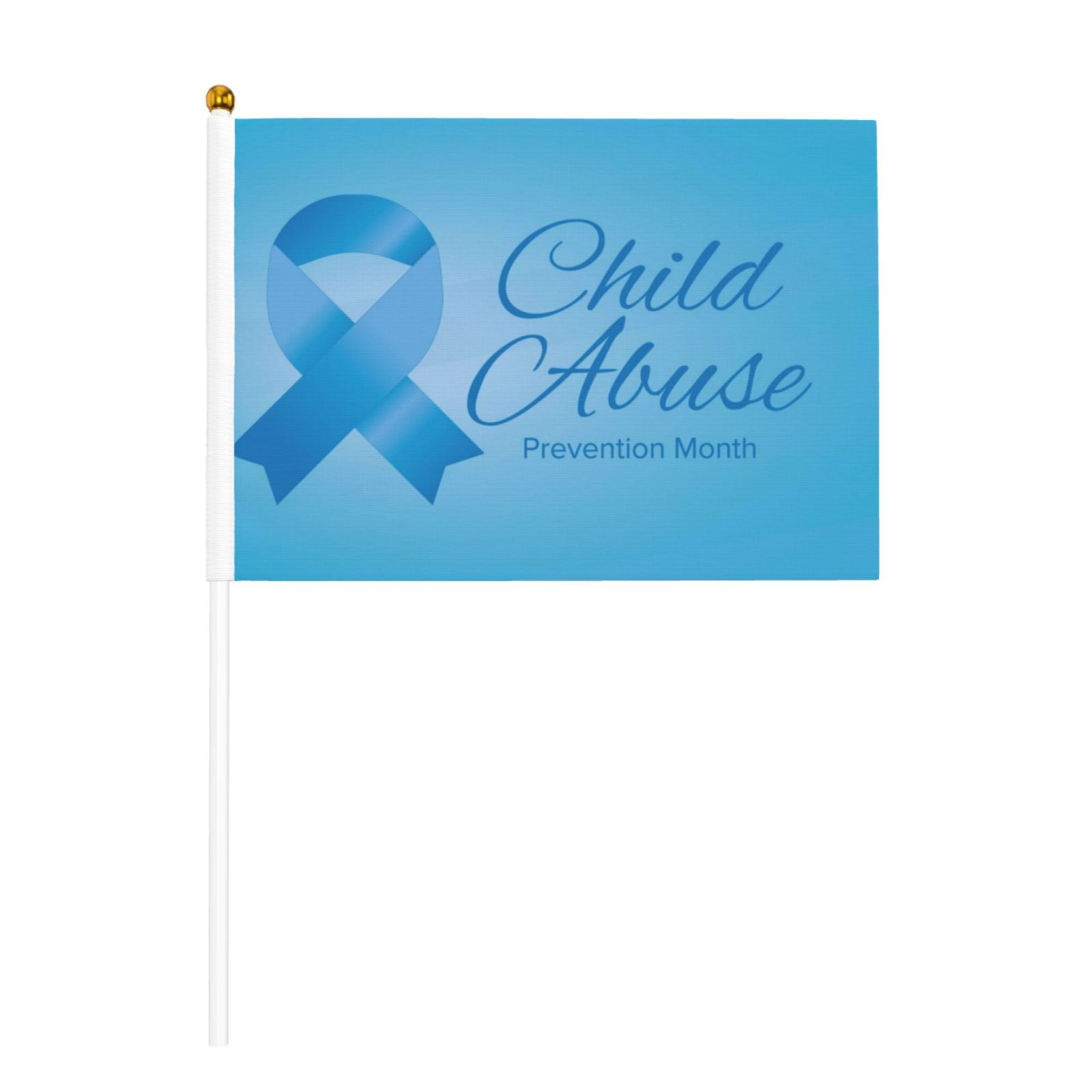 Ch-ild Abuse Prevention Awareness Month Blue Ribbon Flag Small Mini ...