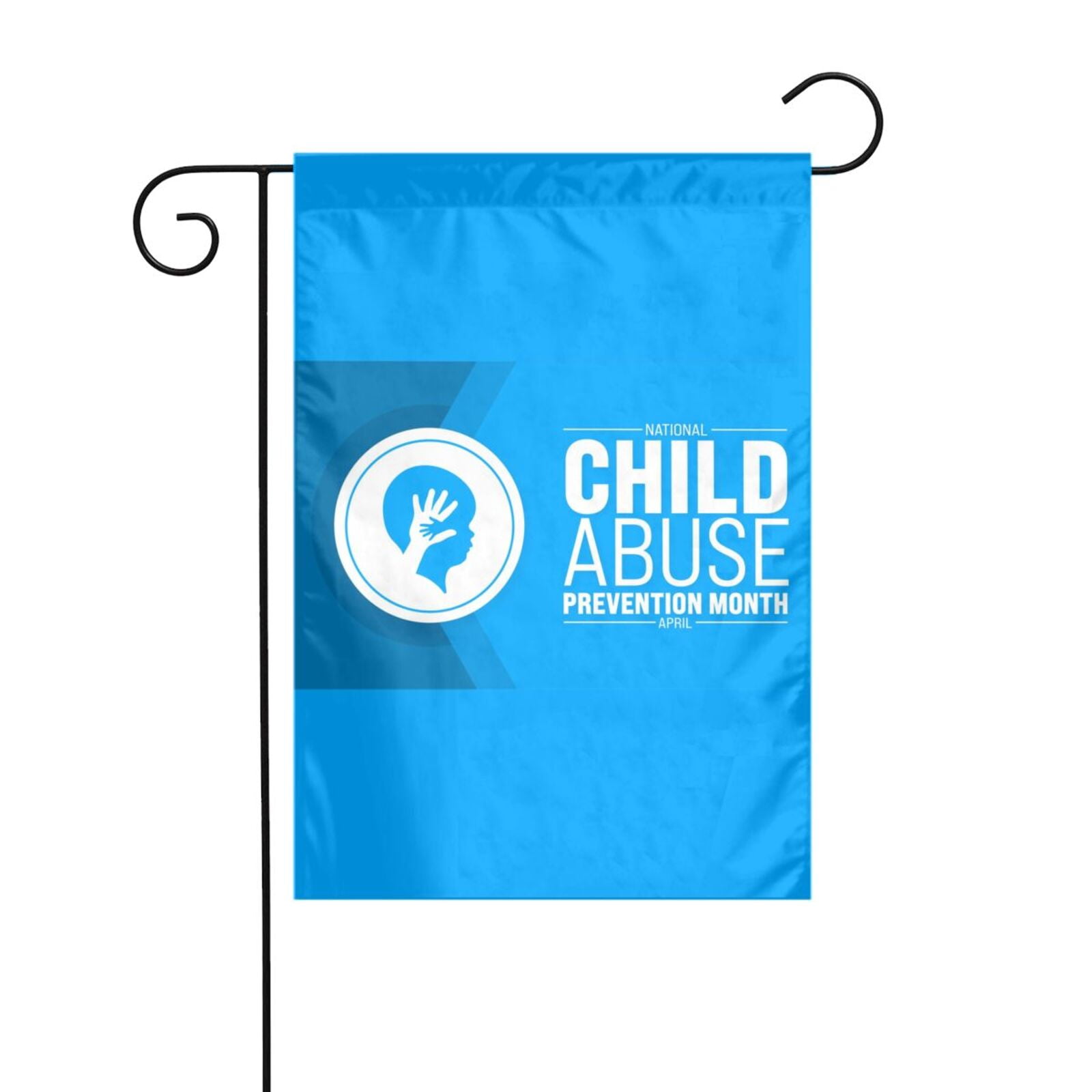 Ch-ild Abuse Prevention Awareness Month Blue Ribbon Garden Flag Double ...