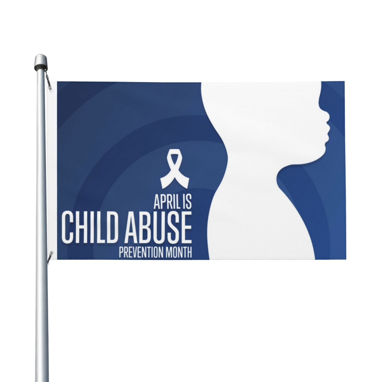 Ch-ild Abuse Prevention Awareness Month Blue Ribbon Garden Flags 3x5 Ft ...