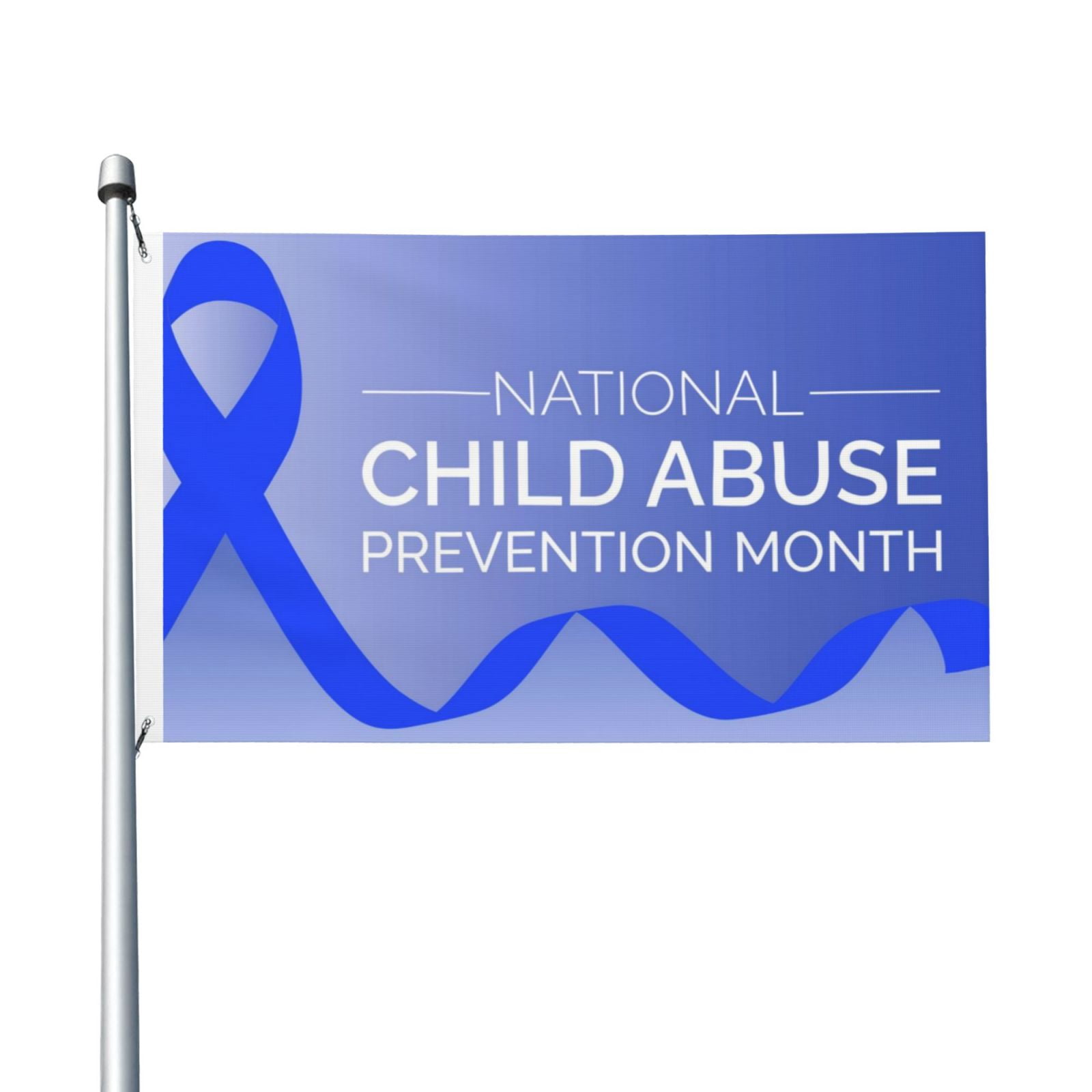 Ch-ild Abuse Prevention Awareness Month Blue Ribbon Garden Flags 3x5 Ft ...