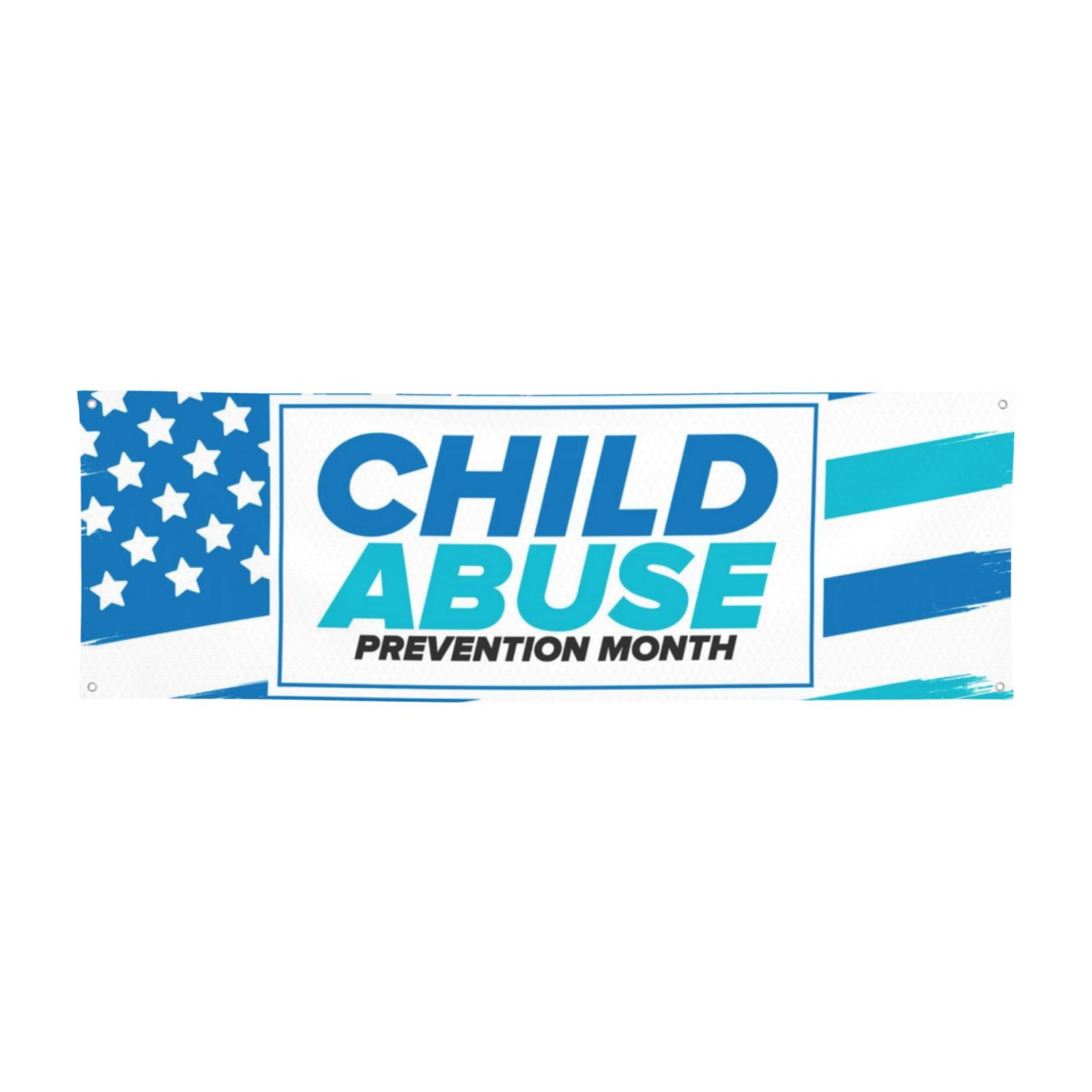 Ch-ild Abuse Prevention Awareness Month Blue Ribbon Large Banner Party ...