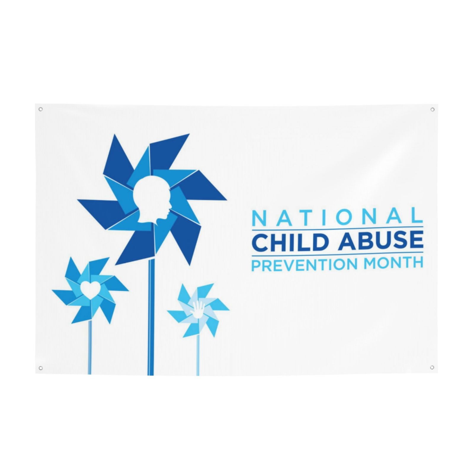 Ch-ild Abuse Prevention Awareness Month Blue Ribbon Large Banner Party ...