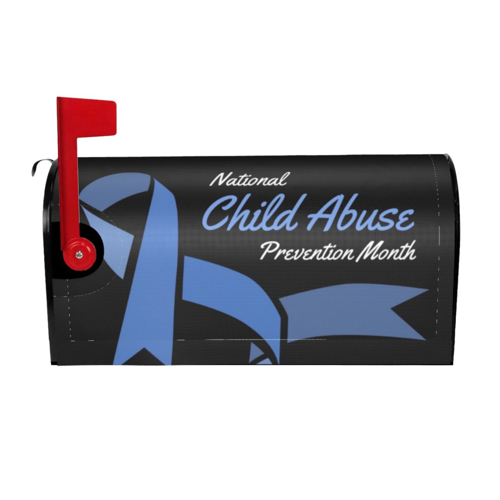 Ch-ild Abuse Prevention Awareness Month Blue Ribbon Magnetic Mailbox ...