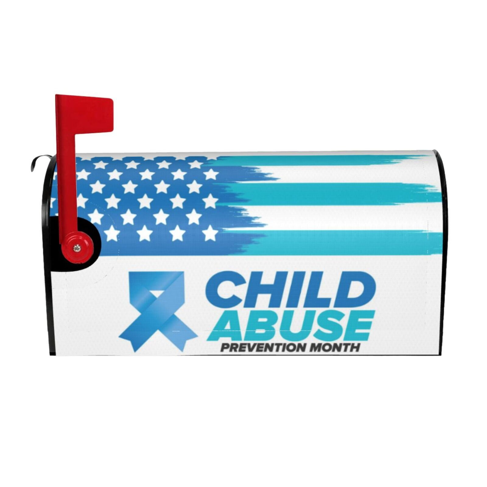 Ch-ild Abuse Prevention Awareness Month Blue Ribbon Magnetic Mailbox ...