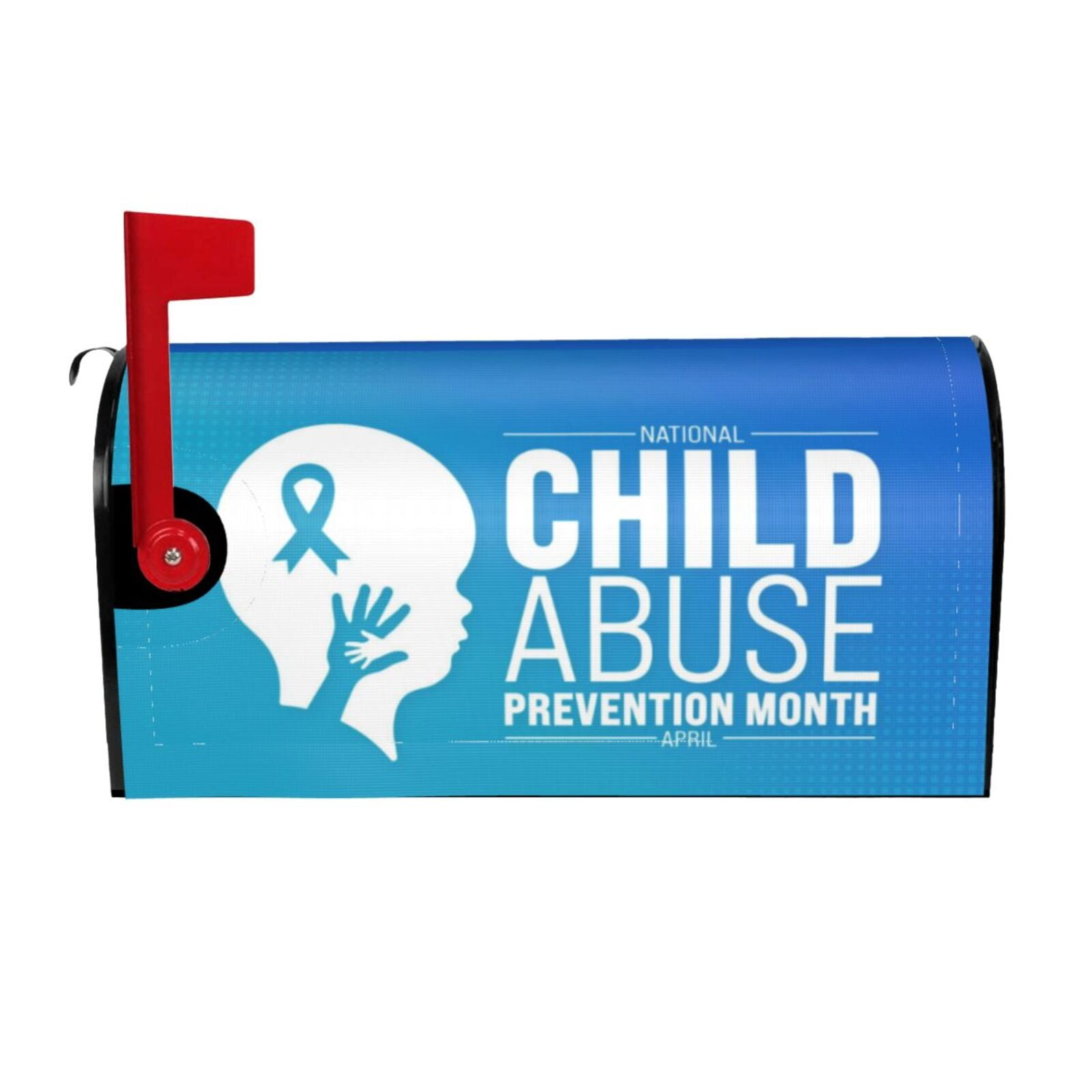 Ch-ild Abuse Prevention Awareness Month Blue Ribbon Magnetic Mailbox ...