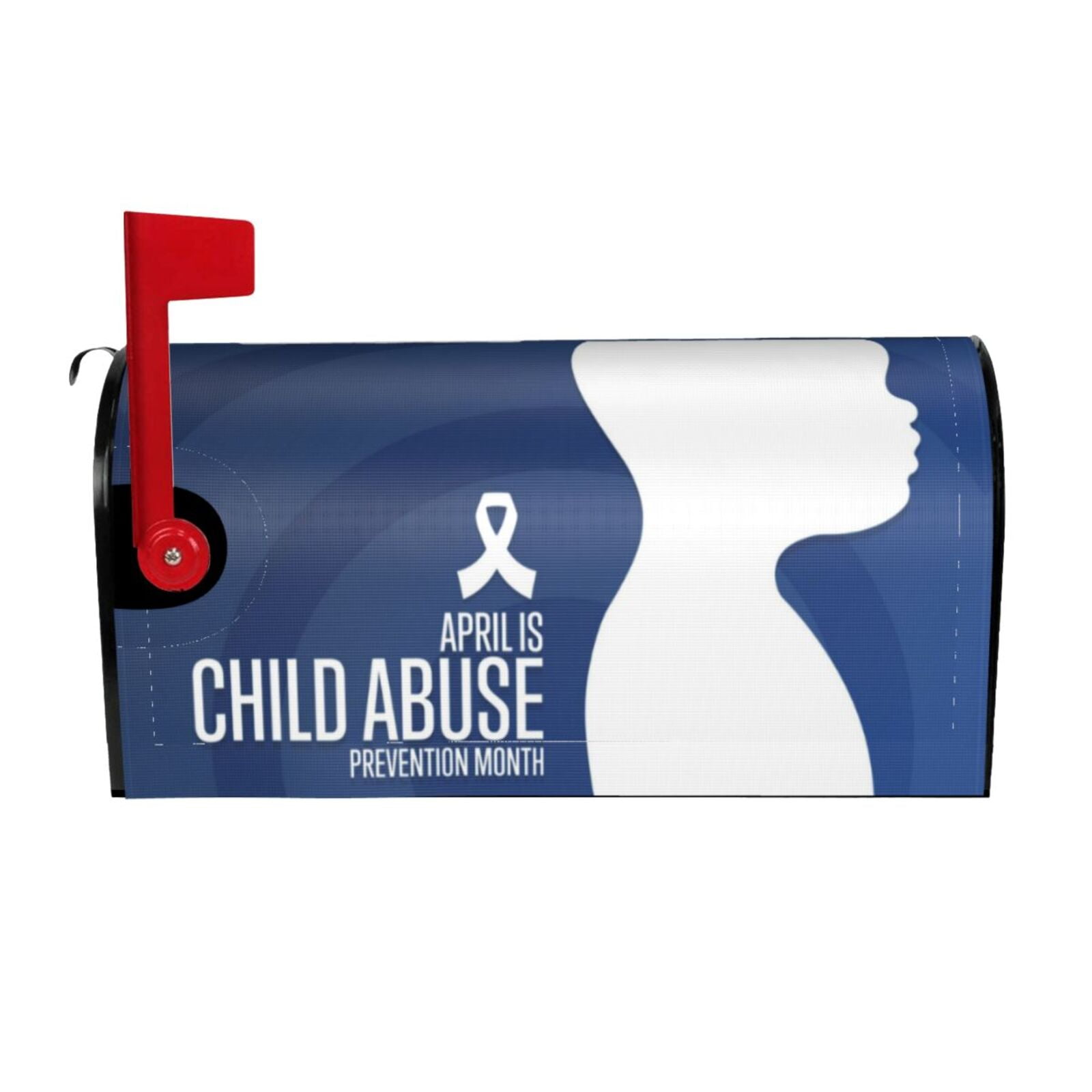 Ch-ild Abuse Prevention Awareness Month Blue Ribbon Magnetic Mailbox ...