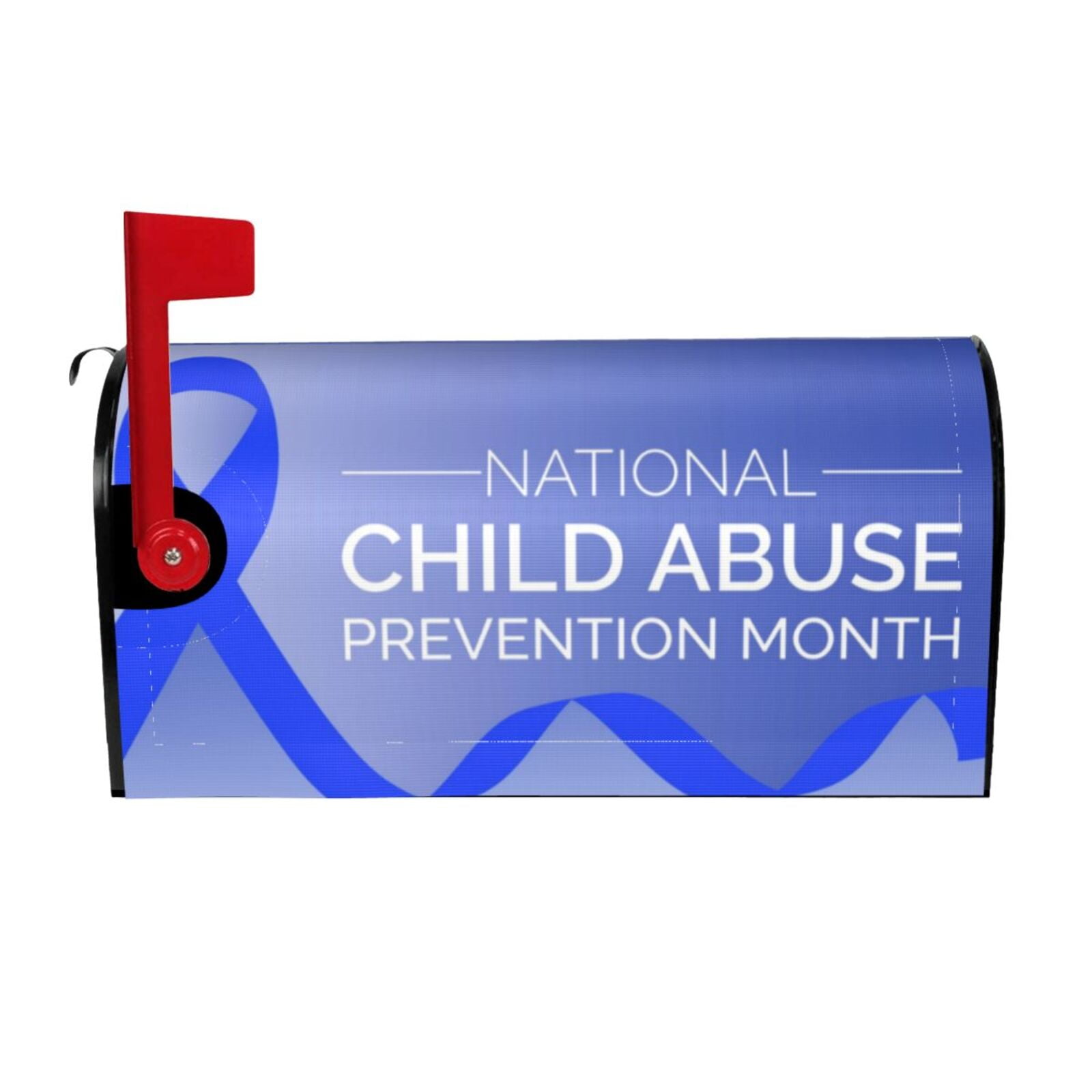Ch-ild Abuse Prevention Awareness Month Blue Ribbon Magnetic Mailbox ...