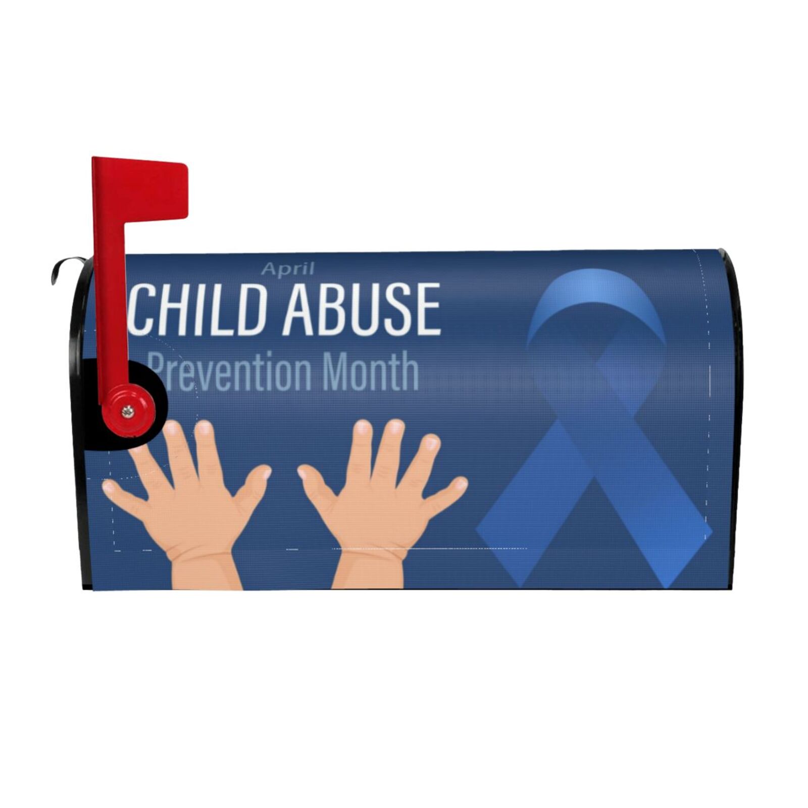Ch-ild Abuse Prevention Awareness Month Blue Ribbon Magnetic Mailbox ...