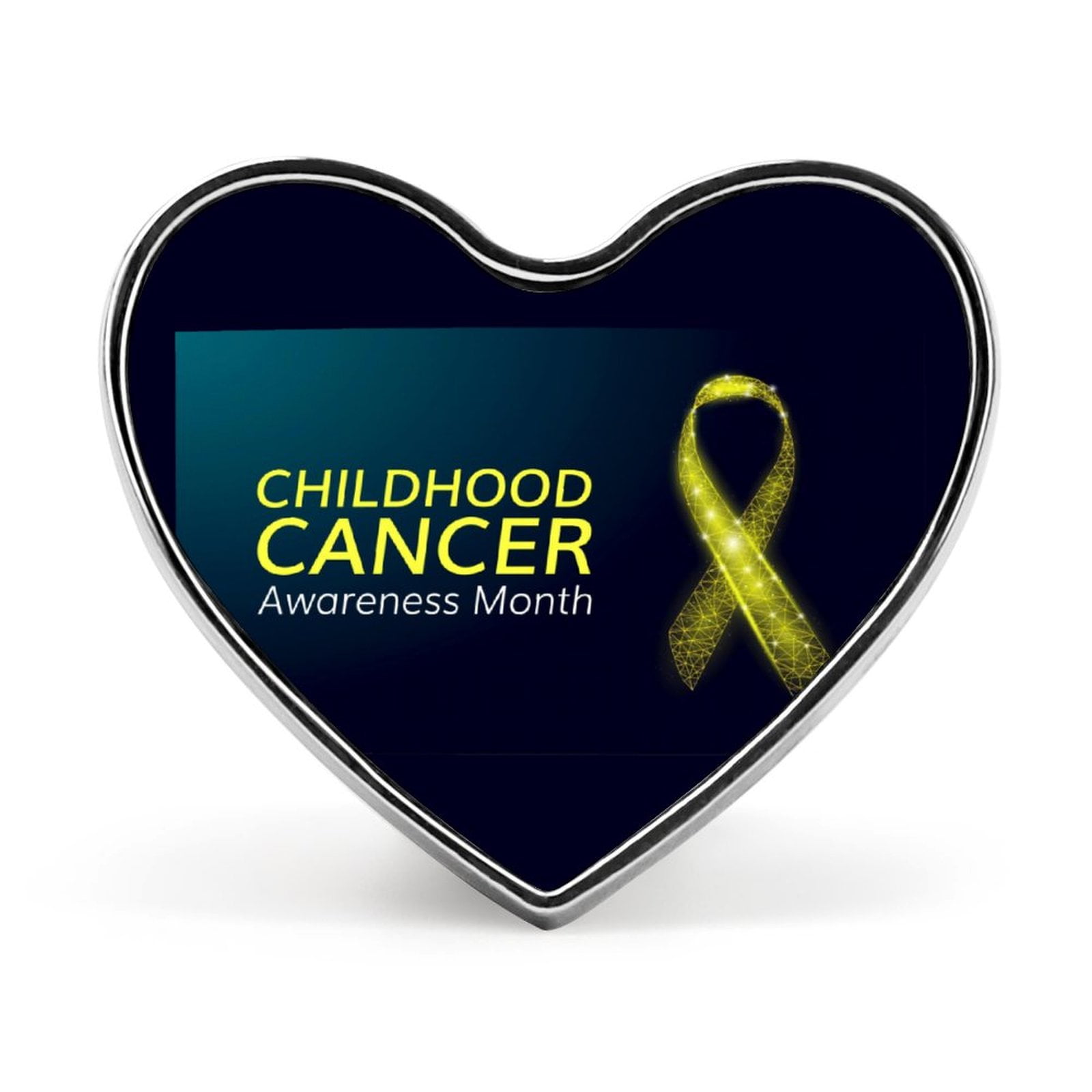 Ch-ild-ho-od Cancer Awareness Month Pins Heart Buttons Enamel Badges ...