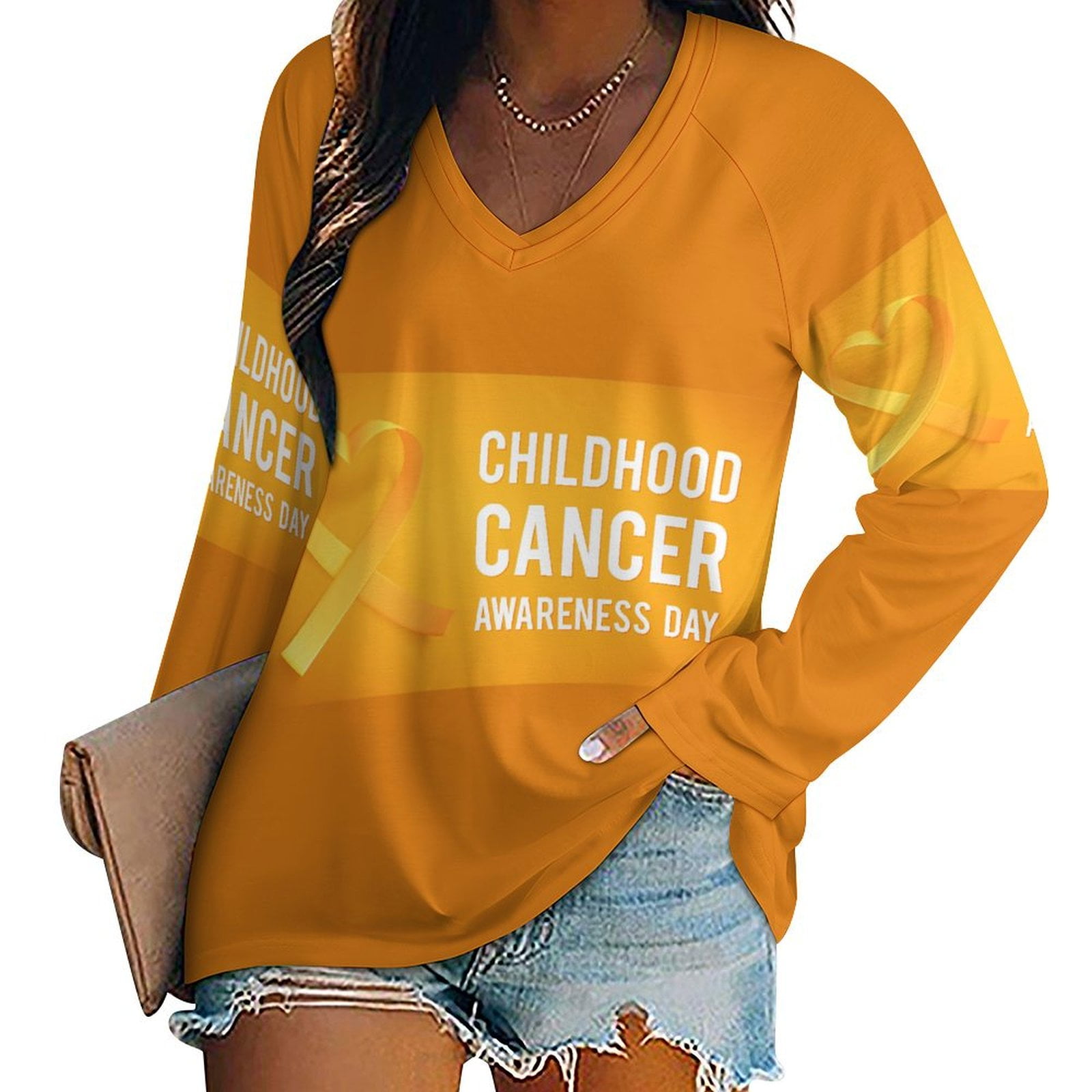 Ch-ild-hood Cancer Awareness Month in September We Wear Gold Women's ...