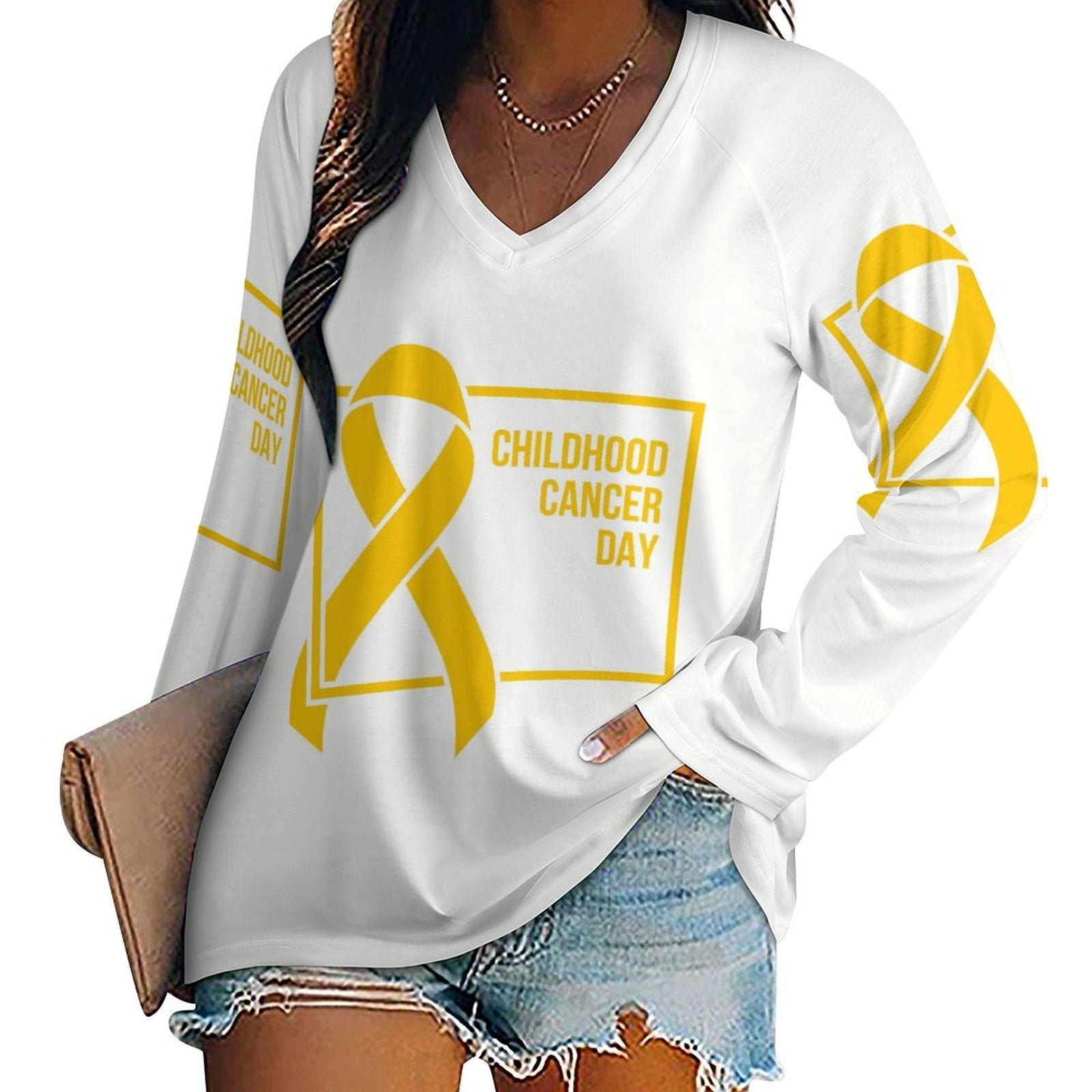 Ch-ild-hood Cancer Awareness Month in September We Wear Gold Women's ...