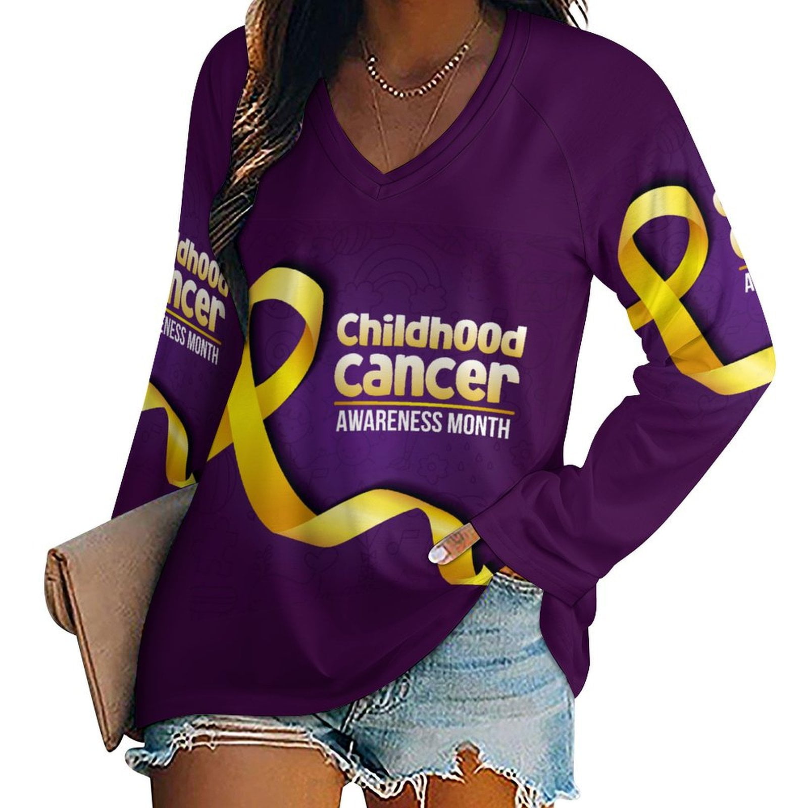Ch-ild-hood Cancer Awareness Month in September We Wear Gold Women's ...