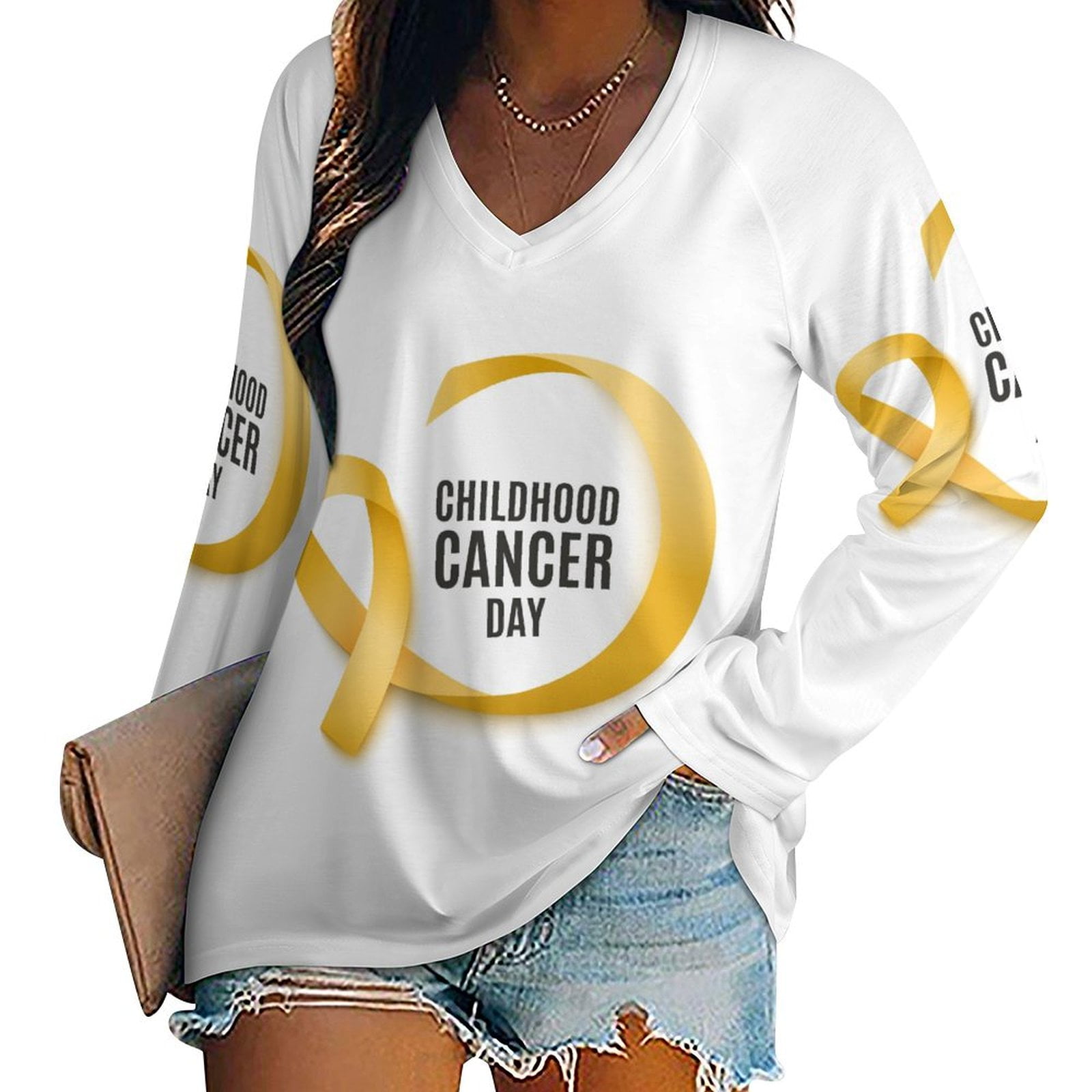 Ch-ild-hood Cancer Awareness Month in September We Wear Gold Women's ...
