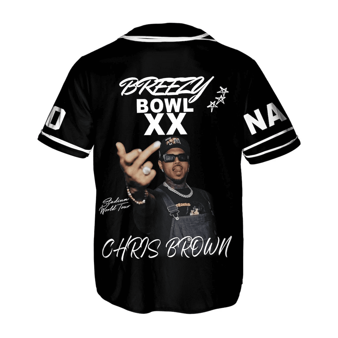 Ch.ris B.rown Style Breezy Bowl XX 2025 Tour Jersey – Custom Jersey - Walmart.com