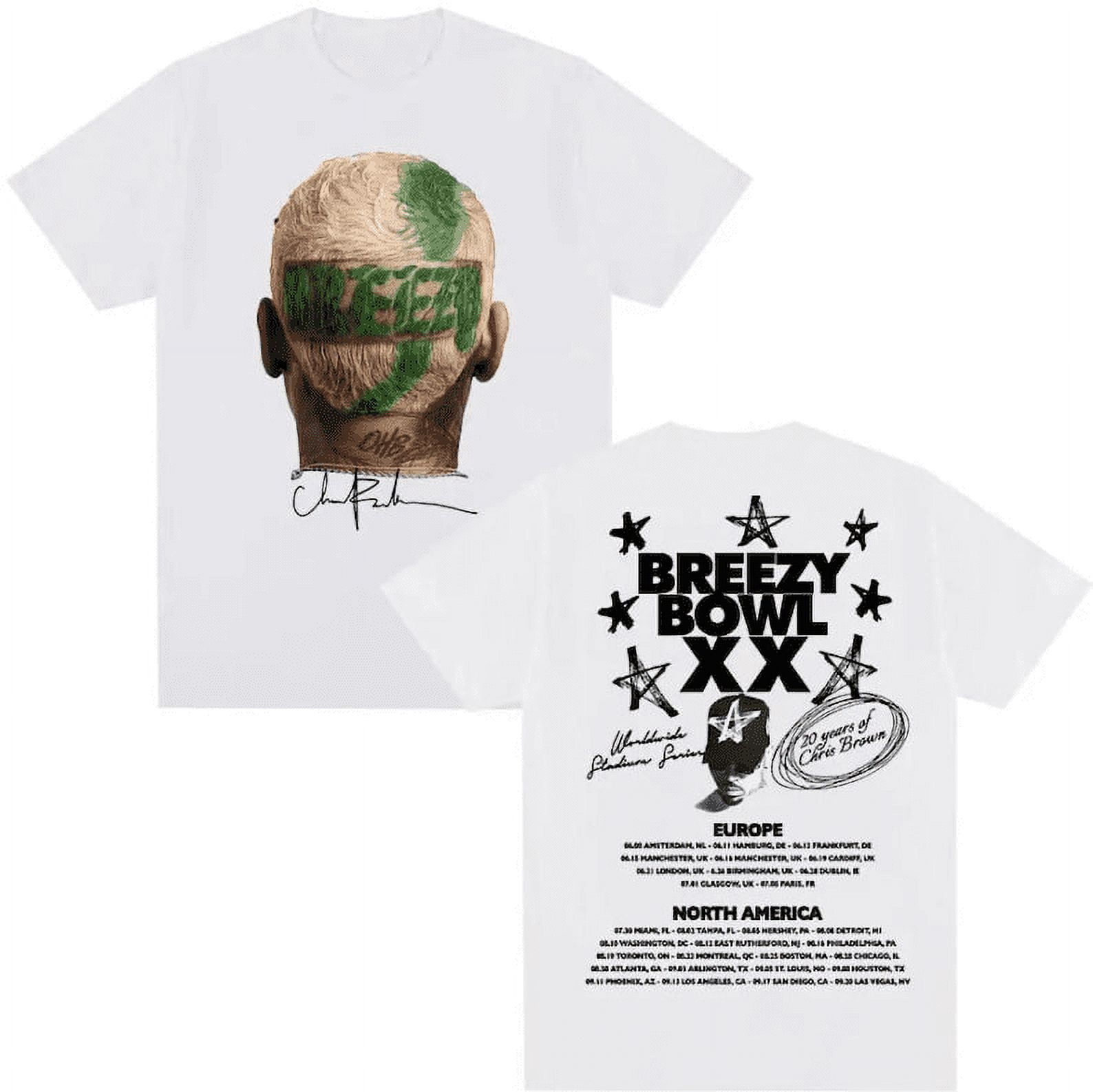 Ch.ris B.rown Tour Breezy Bowl XX 20 Years Comfort Colors Shirt ...