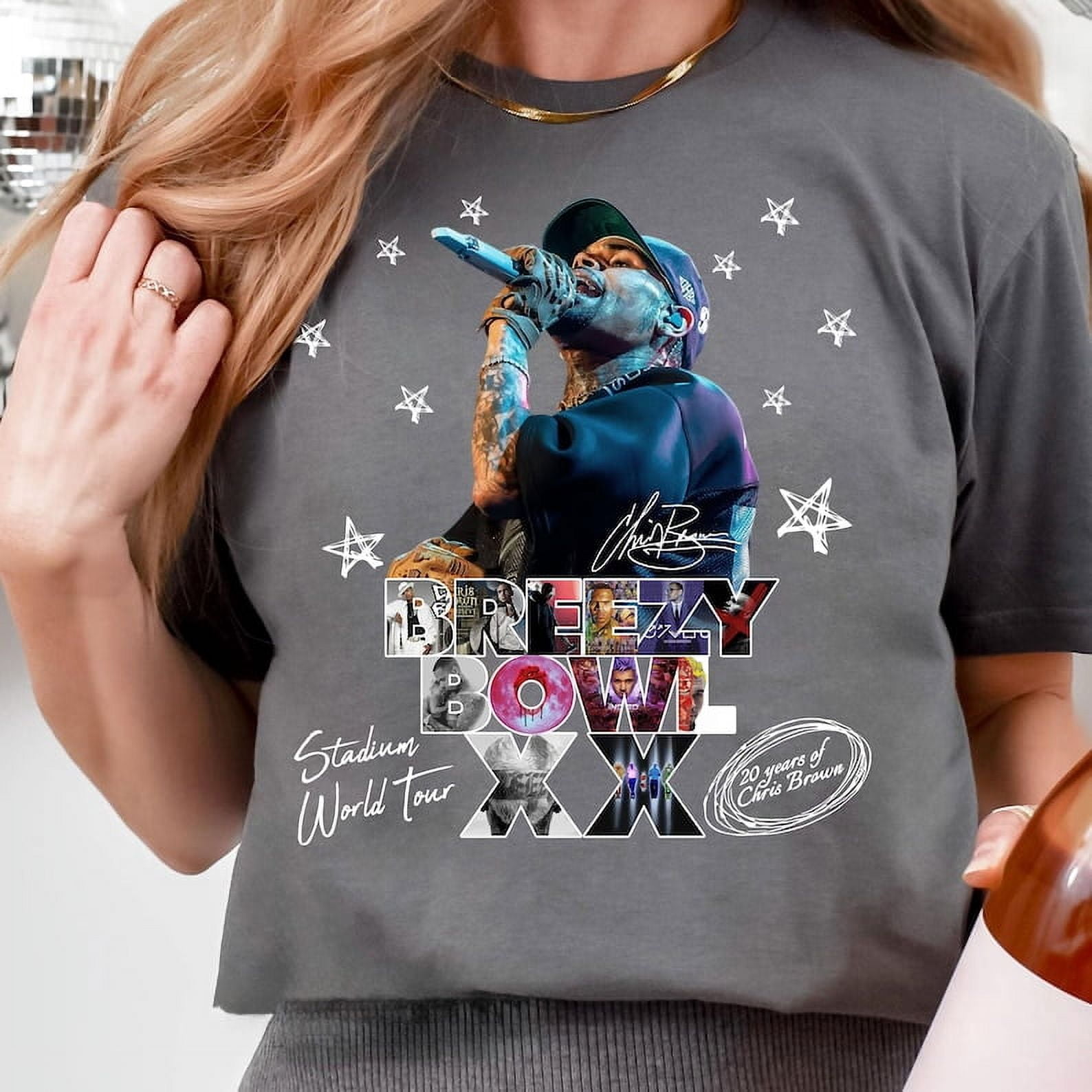 Ch**s Br*wn Tour Breezy Bowl XX Shirt, Ch**s Br*wn Merch 2025 Shirt ...