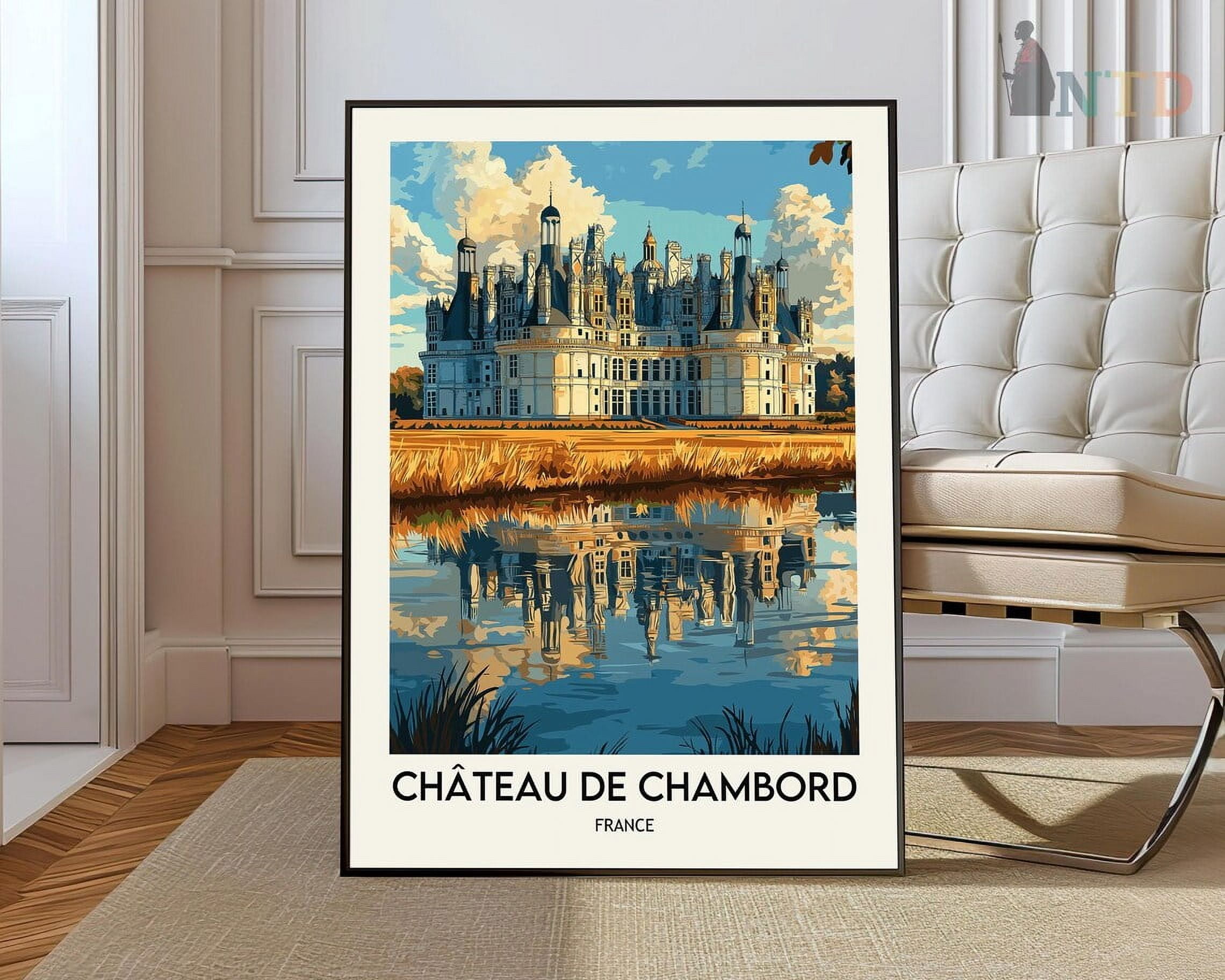 Château De Chambord Print Loire Valley Castle Art French Renaissance ...