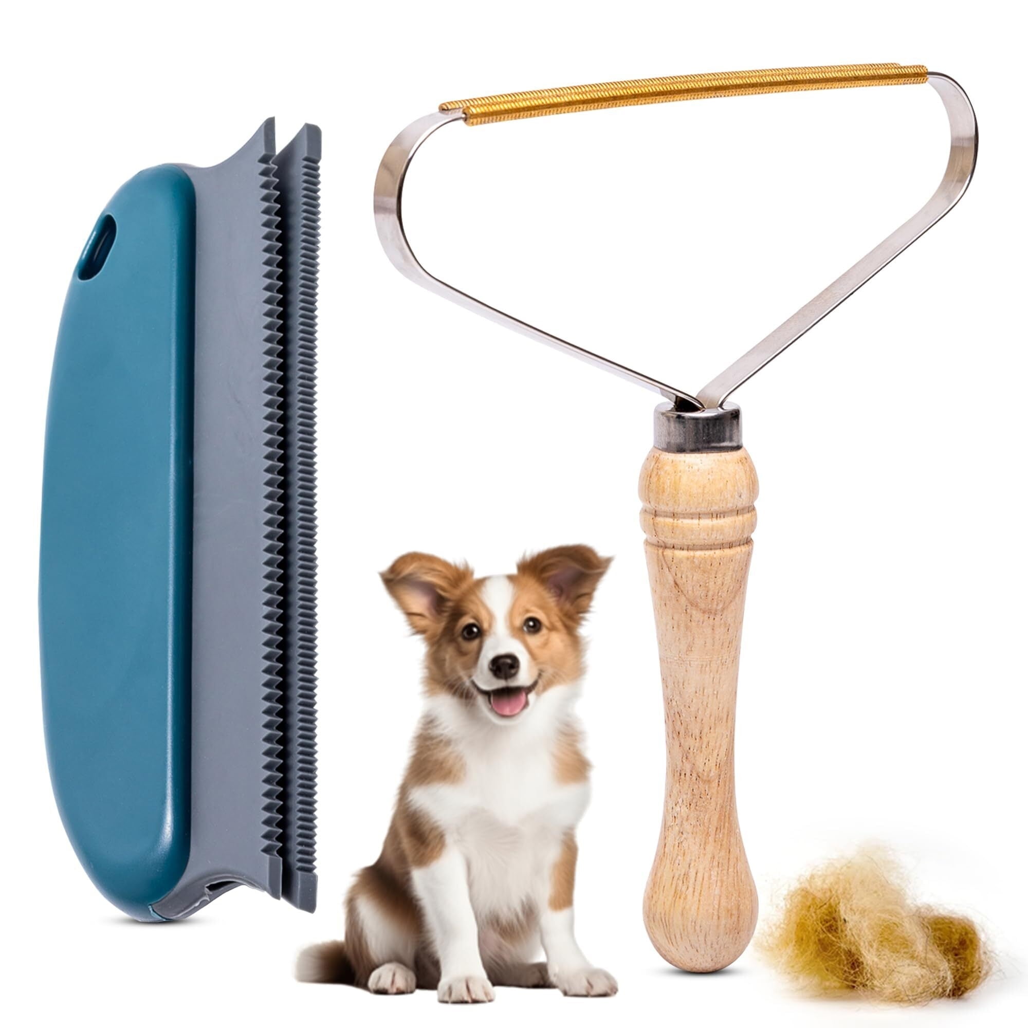ChEn 2-Pack Pet Hair Removal Tool - Lint Remover, Carpet Scraper ...