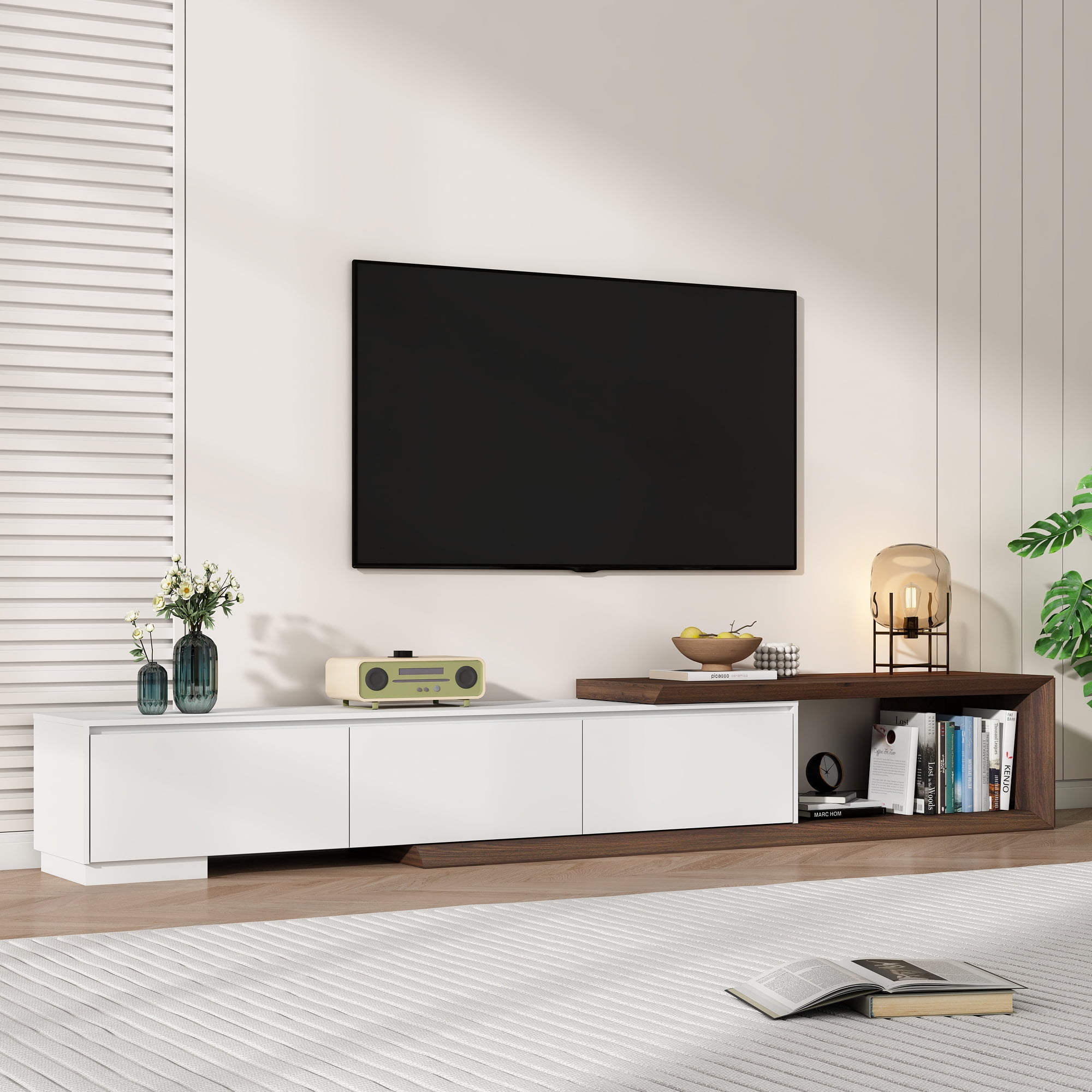 ChVans Extendable TV Stand, Modern Entertainment Center for for Wall ...