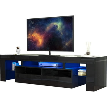 LED TV Stand for up to 85" TVs with Power Outlet, 75" Large ...