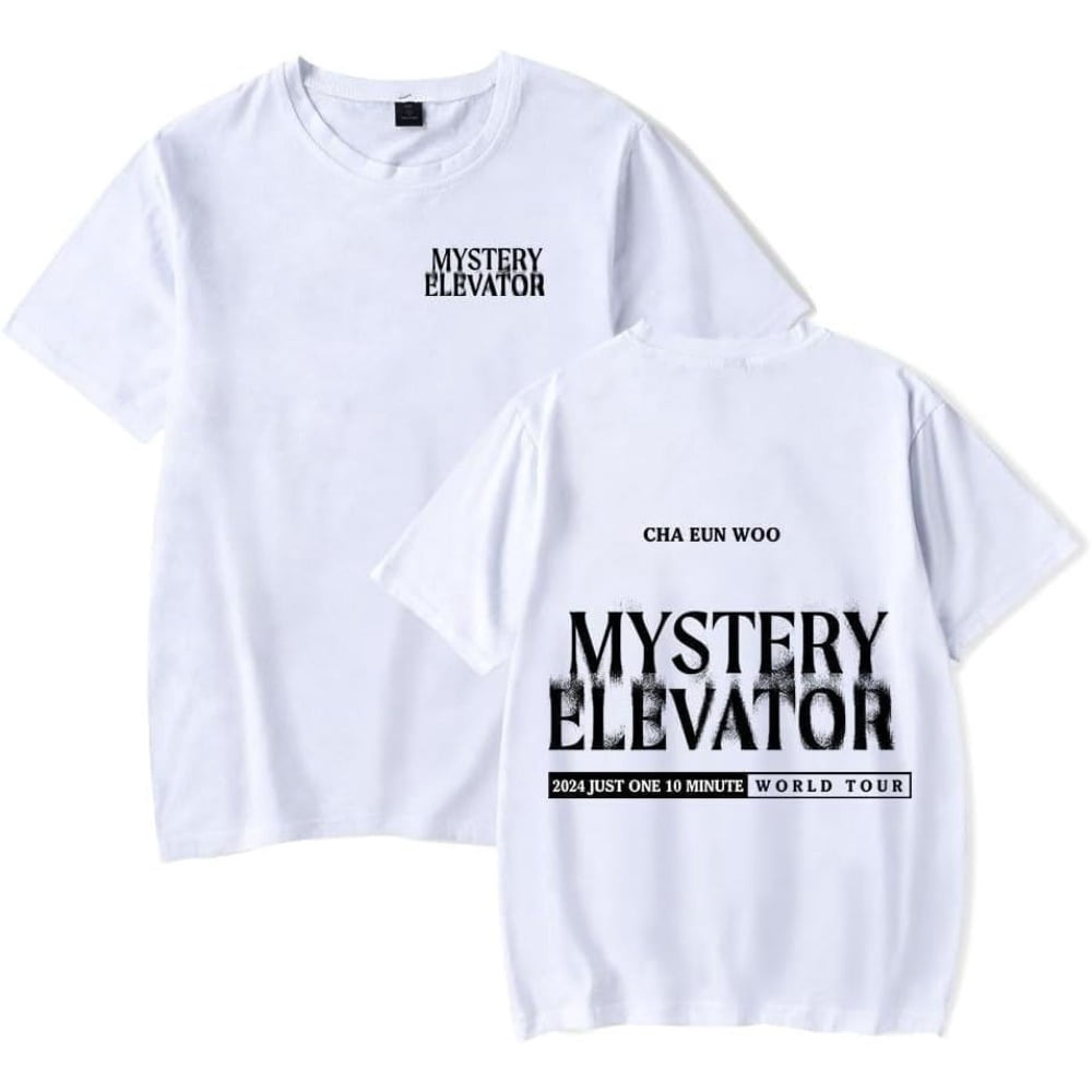 Cha Eun Woo Just One 10 Minute Mystery Elevator Tour Merch Short Sleeve ...