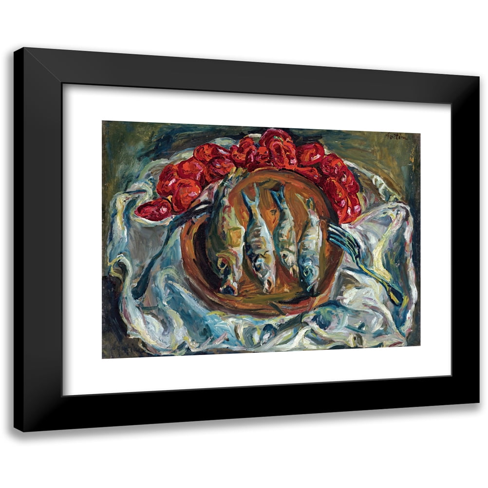 Chaïm Soutine 18x14 Black Modern Framed Museum Art Print Titled - Fish ...