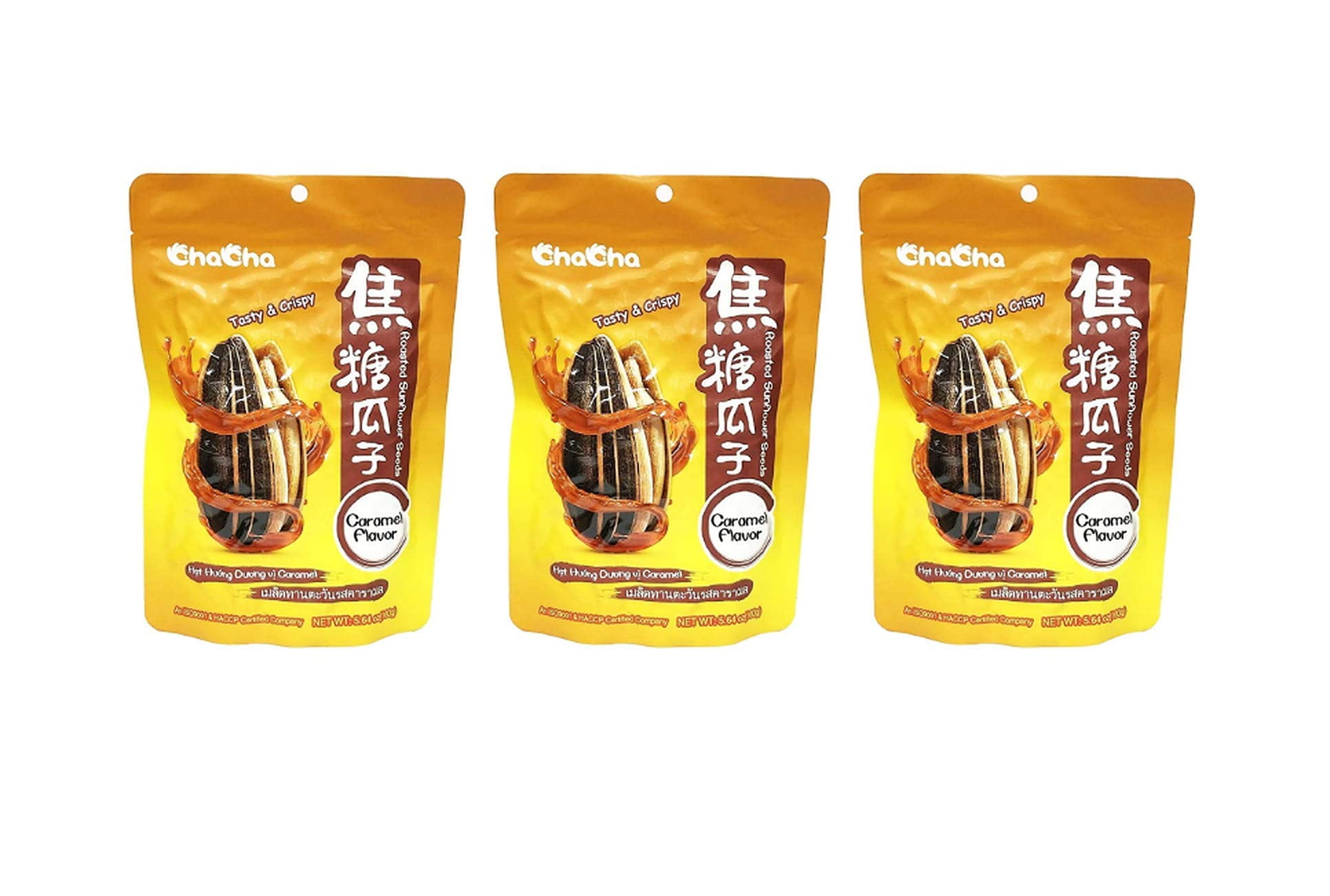 ChaCha Roasted Sunflower Seeds Caramel Flavor, (3 Pack, Total of 16 ...
