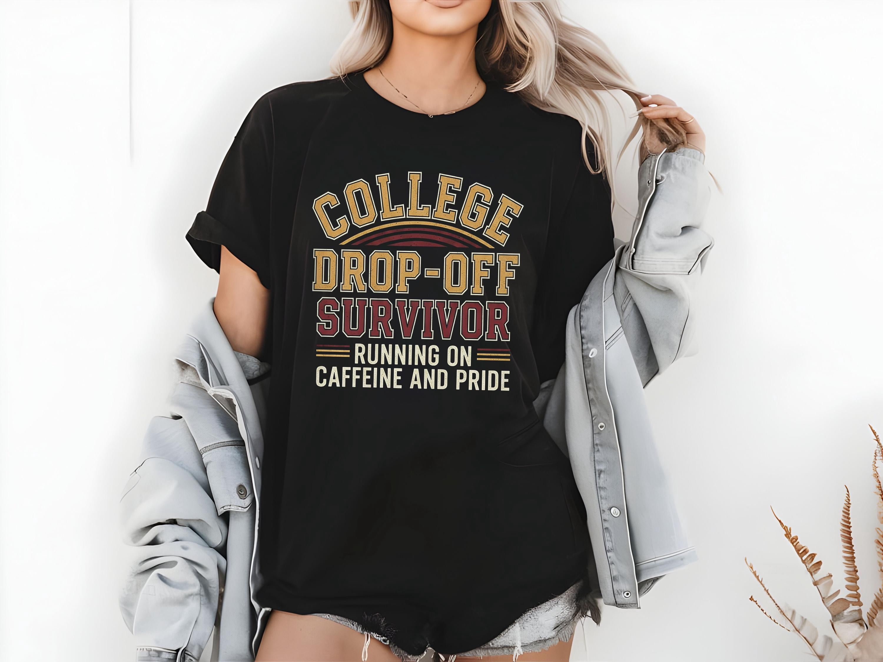 ChaChaCoo College Drop-Off Survivor T-Shirt: Funny Empty Nester Mom ...