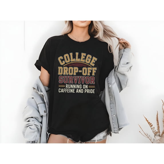 ChaChaCoo College Drop-Off Survivor T-Shirt: Funny Empty Nester Mom ...