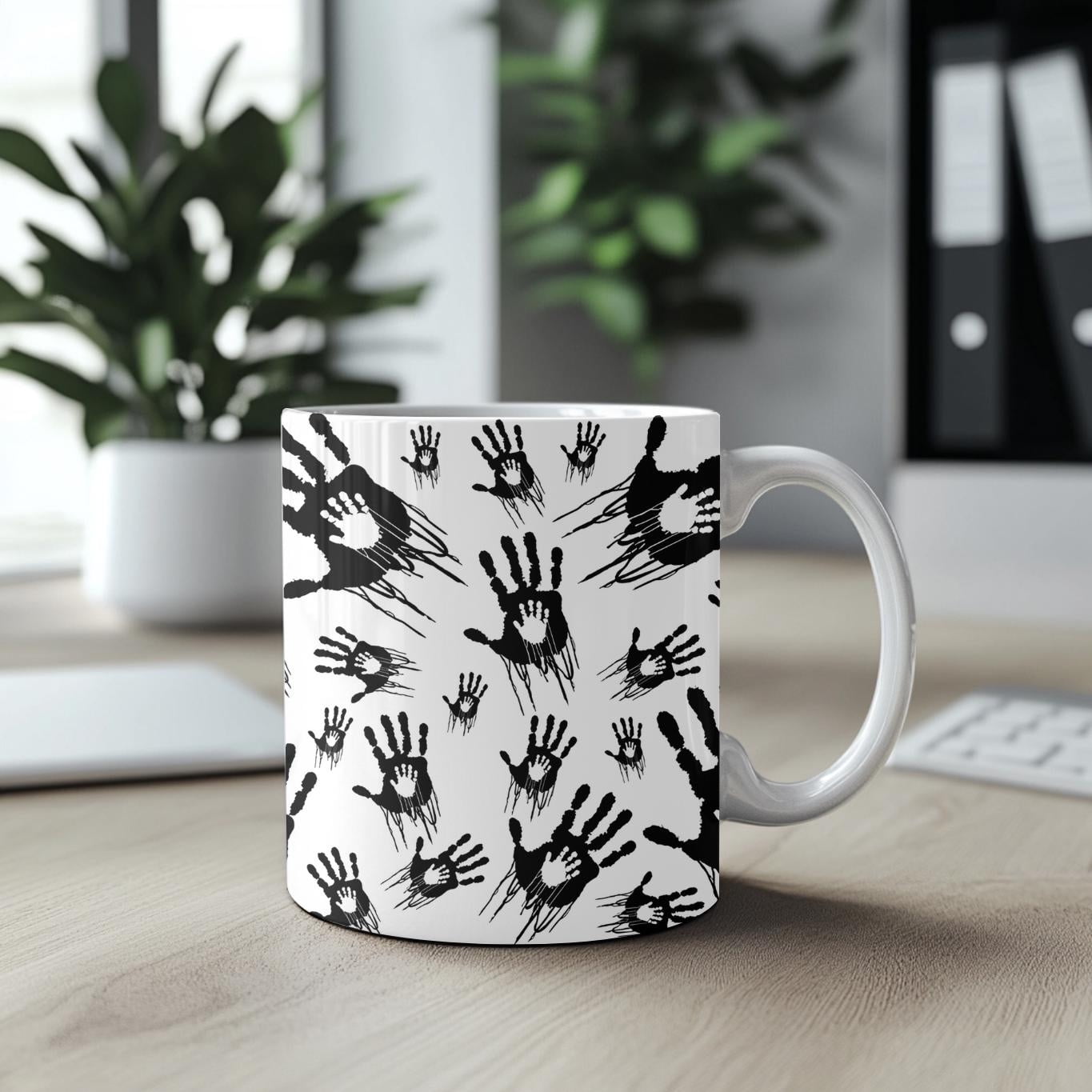 ChaChaCoo Death Stranding Black Handprint | Video Game Art Ceramic Mug ...