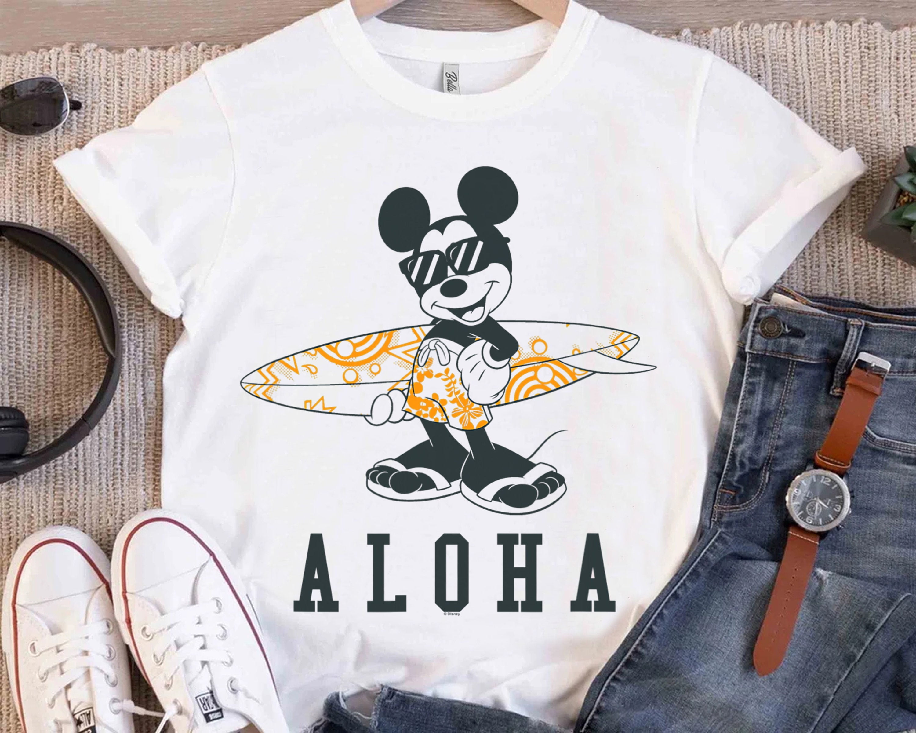 ChaChaCoo Disney Mickey And Friends Mickey Mouse Aloha Surf T-Shirt ...