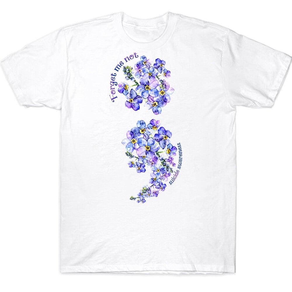 ChaChaCoo Forget Me Not Purple Flower Semicolon Suicide Prevention ...