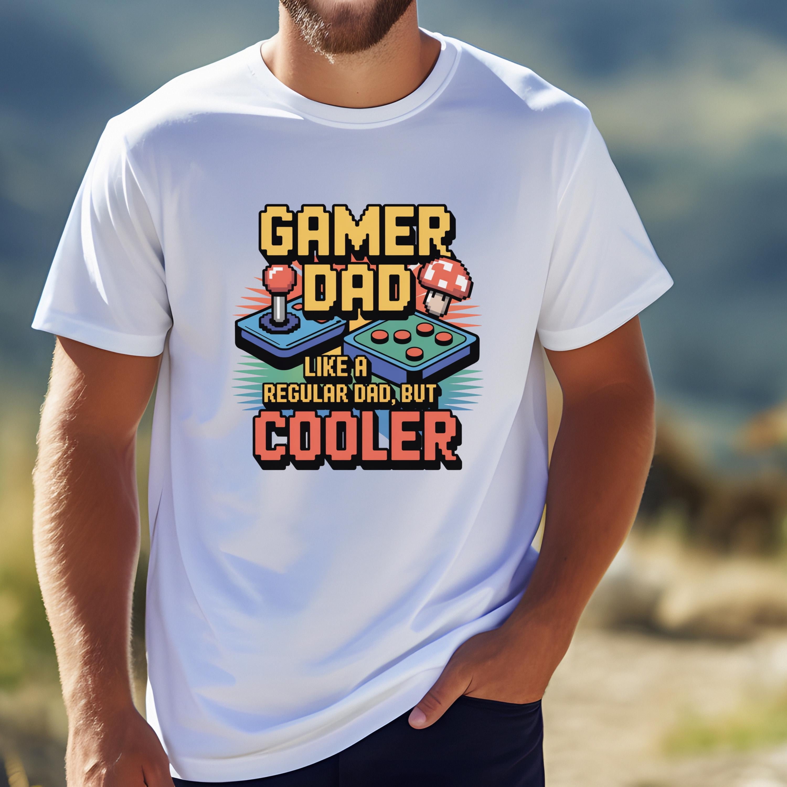 ChaChaCoo Gamer Dad Shirt – Like a Regular Dad But Cooler, Funny Gaming ...