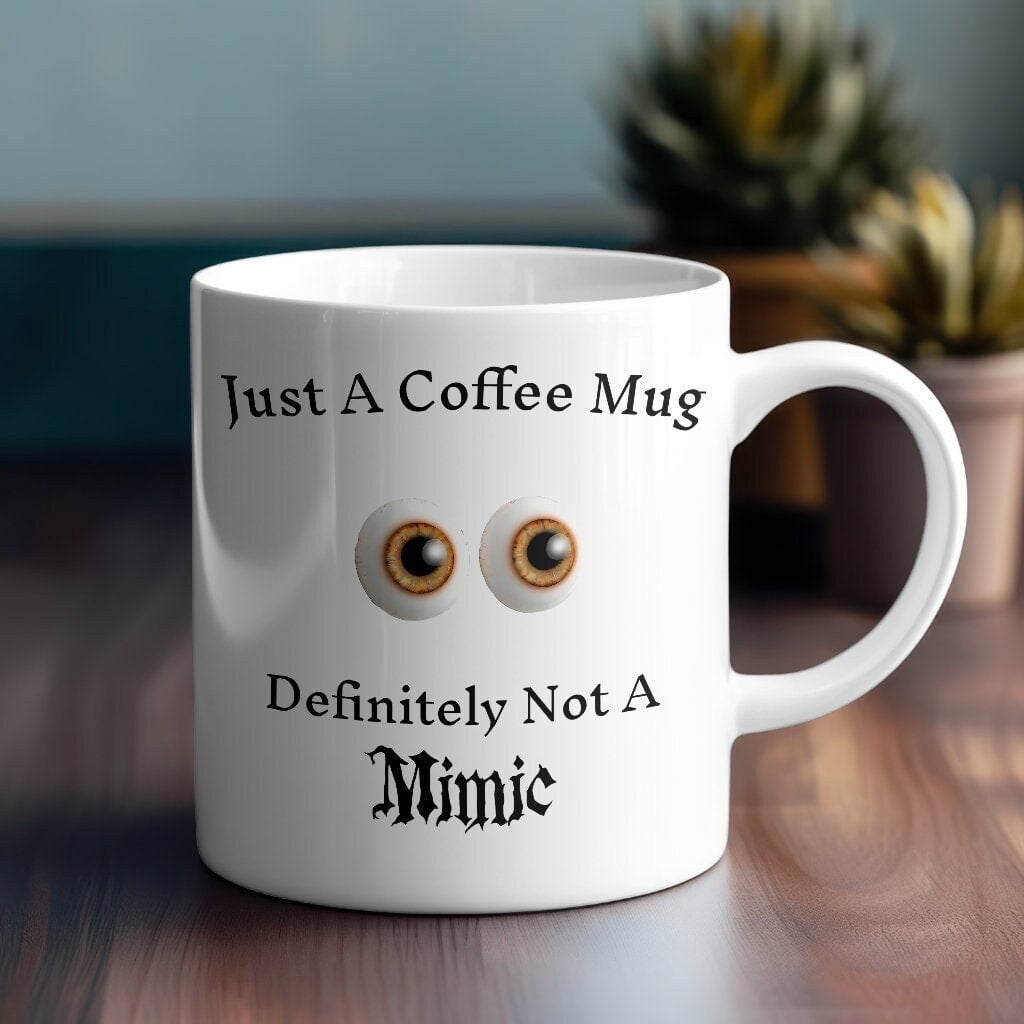 ChaChaCoo Mimic Mug 11oz, RPG Gamer, DnD mug, Dungeon Master Gift ...
