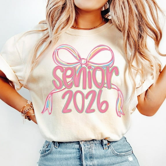 ChaChaCoo Senior 2026 Preppy Girls Shirt, Bow High School Senior Tee ...