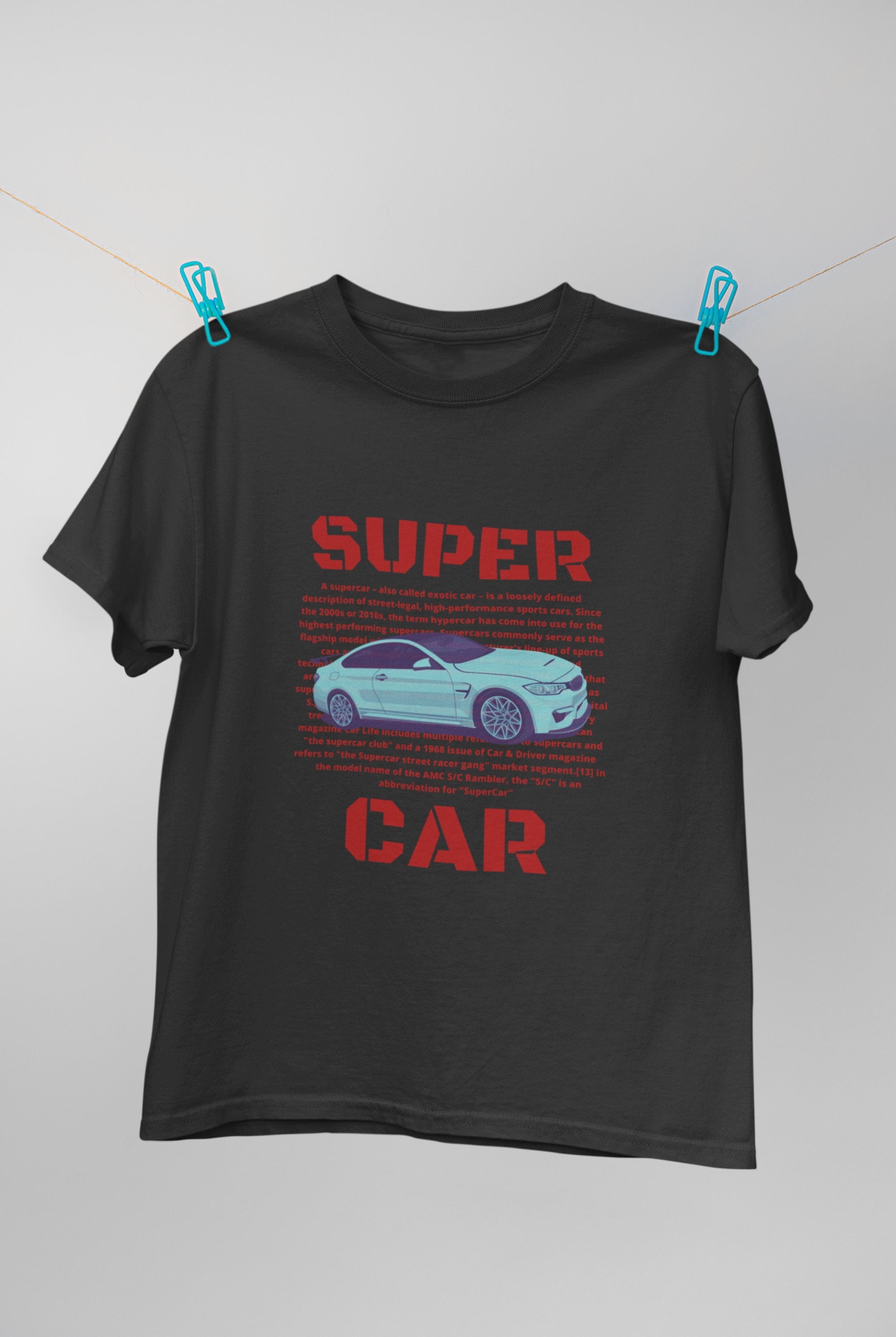 ChaChaCoo Super Car Graphic Tee: Unisex Heavy Cotton, Race Car ...