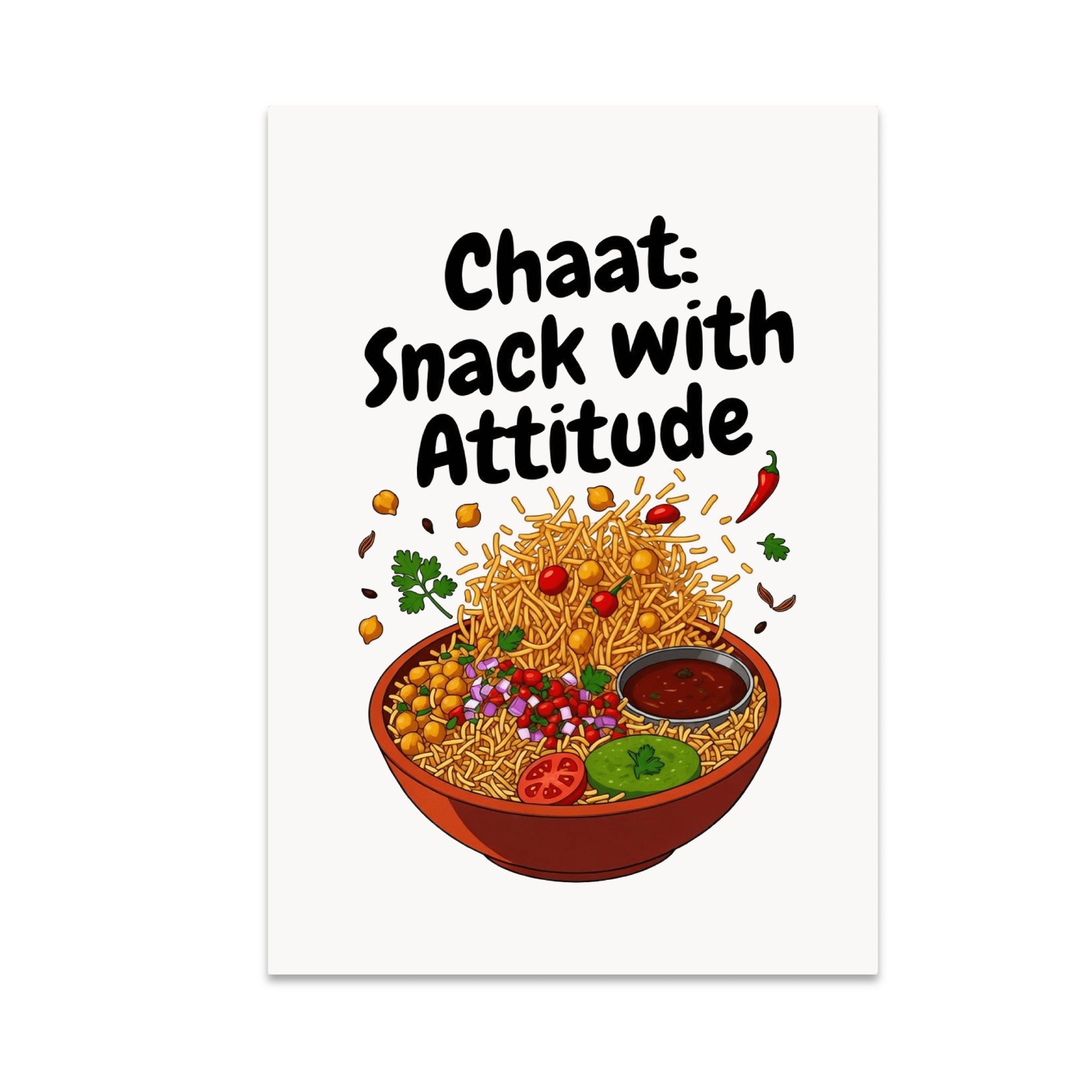 Chaat Snack with Attitude Wall Art - Indian Food Enthusiast - 13x19 ...
