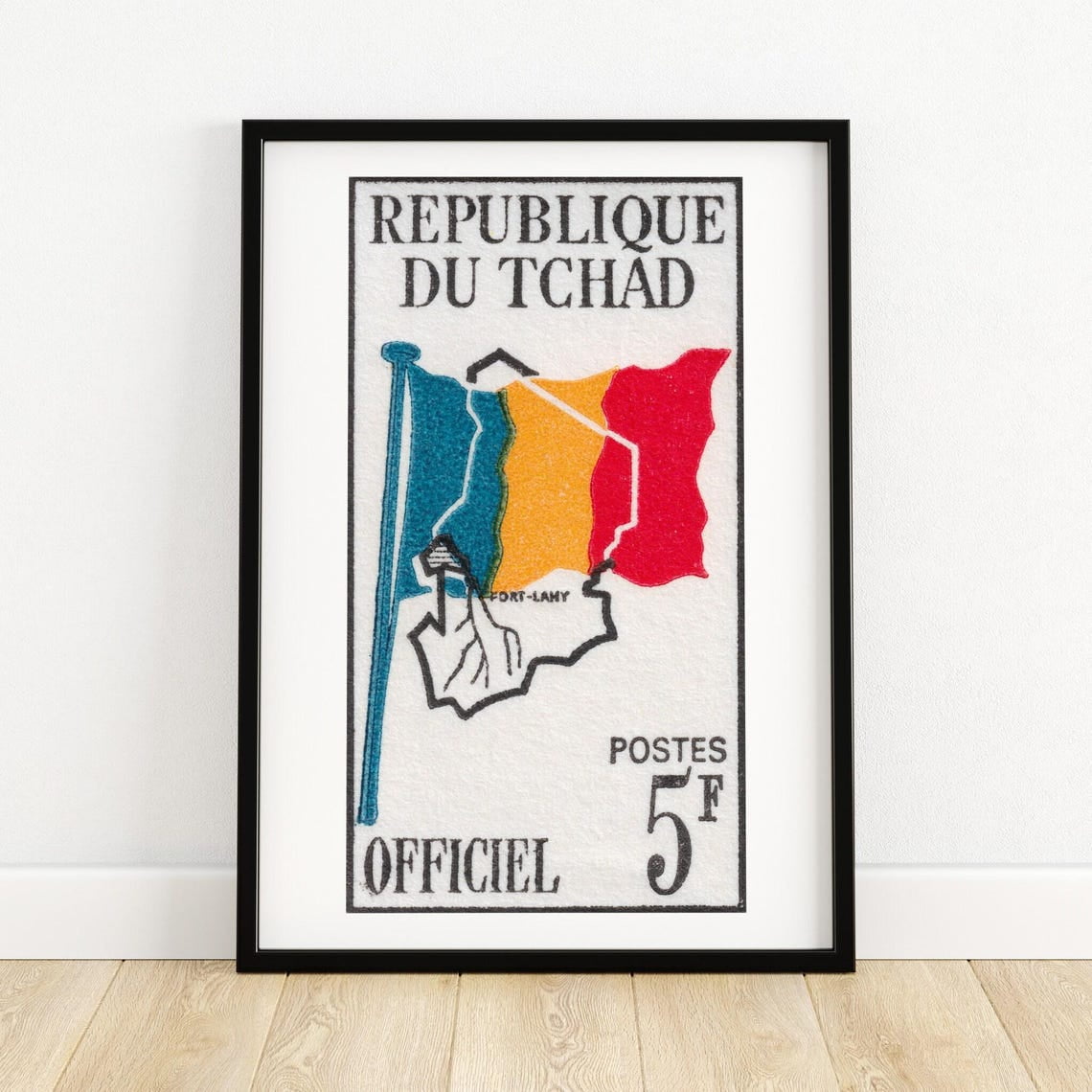 Chad Independence - Vintage Chad Art - Postage Stamp Print - Aesthetic ...