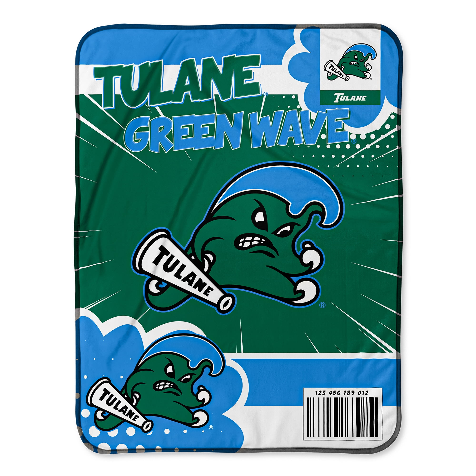Chad & Jake Tulane Green Wave 30" x 40" Comic Theme Baby Blanket ...