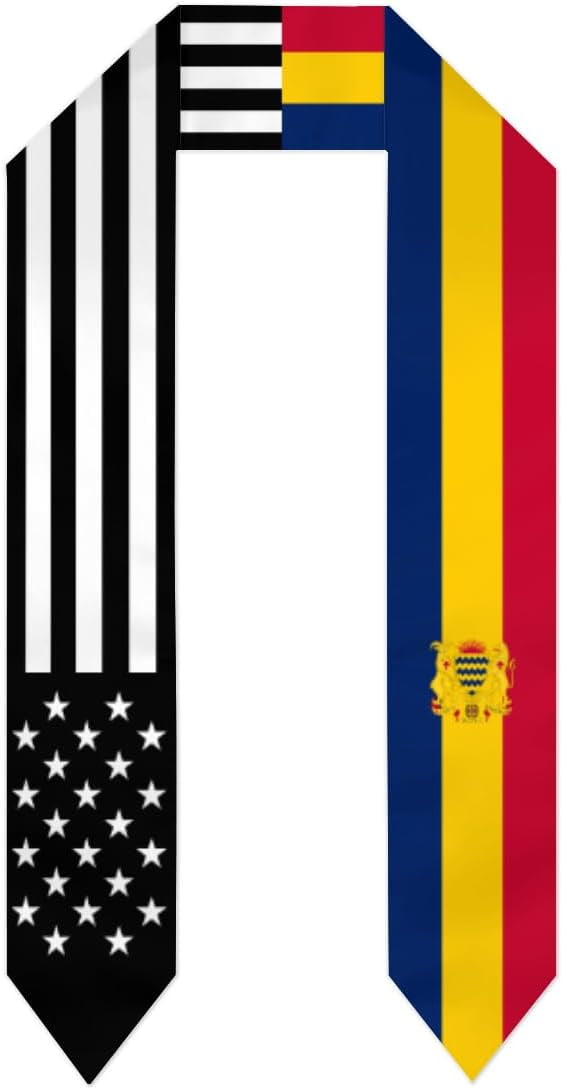 Chad Mix United States Black American Flag Graduation Stole Shawl Sash ...