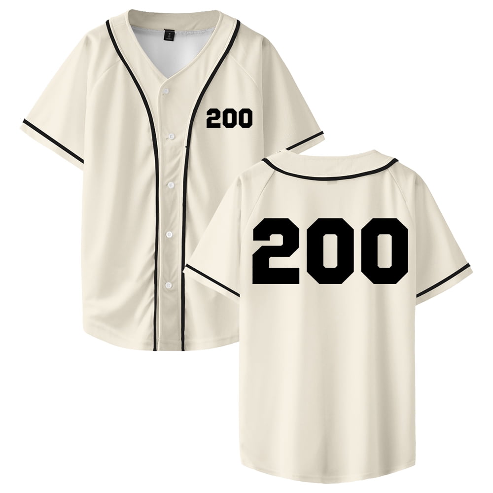 Chad Powers 200 Logo Baseball Jersey Short Sleeve Button-up Shirts ...